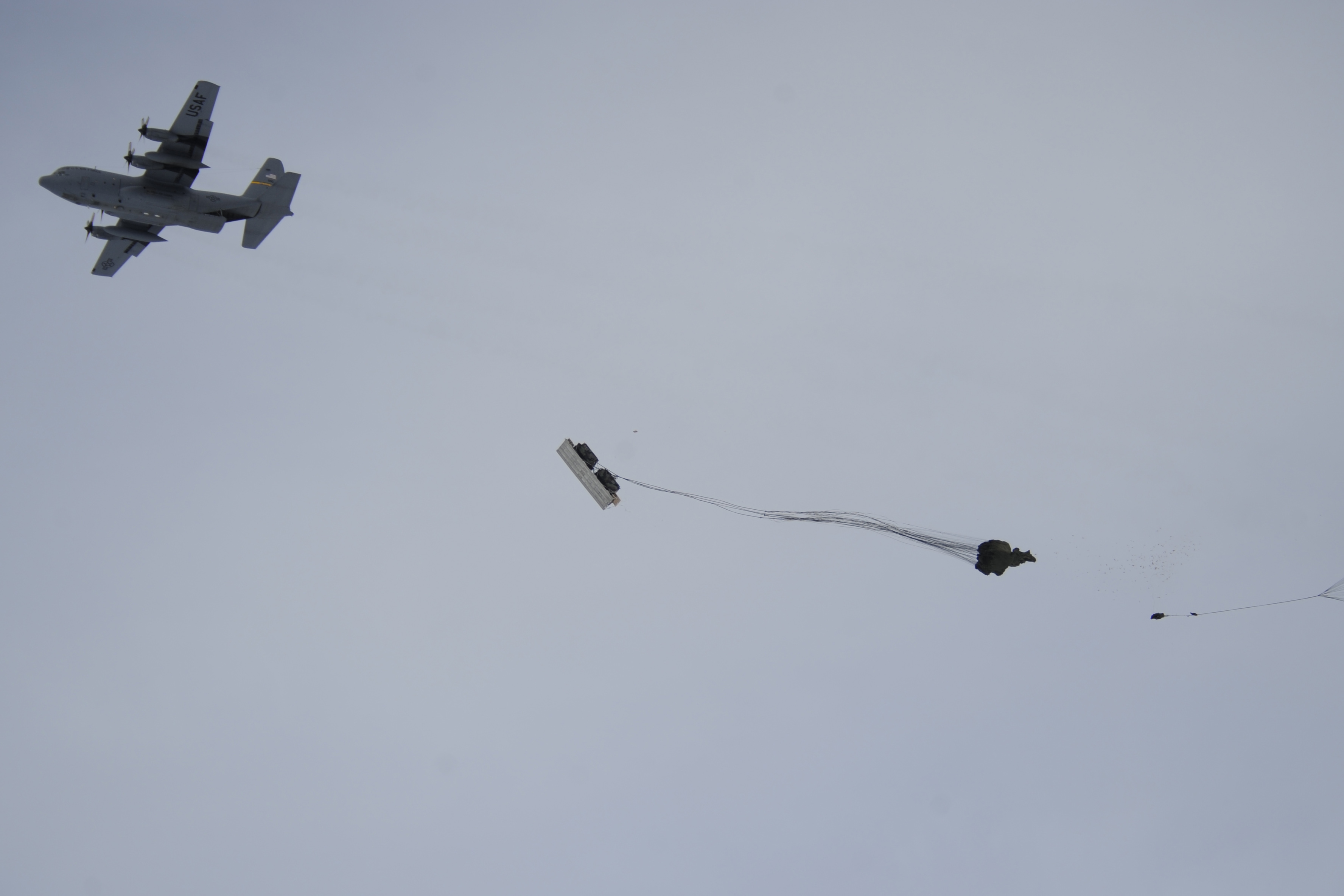 Air Drop over drop zone Malmute