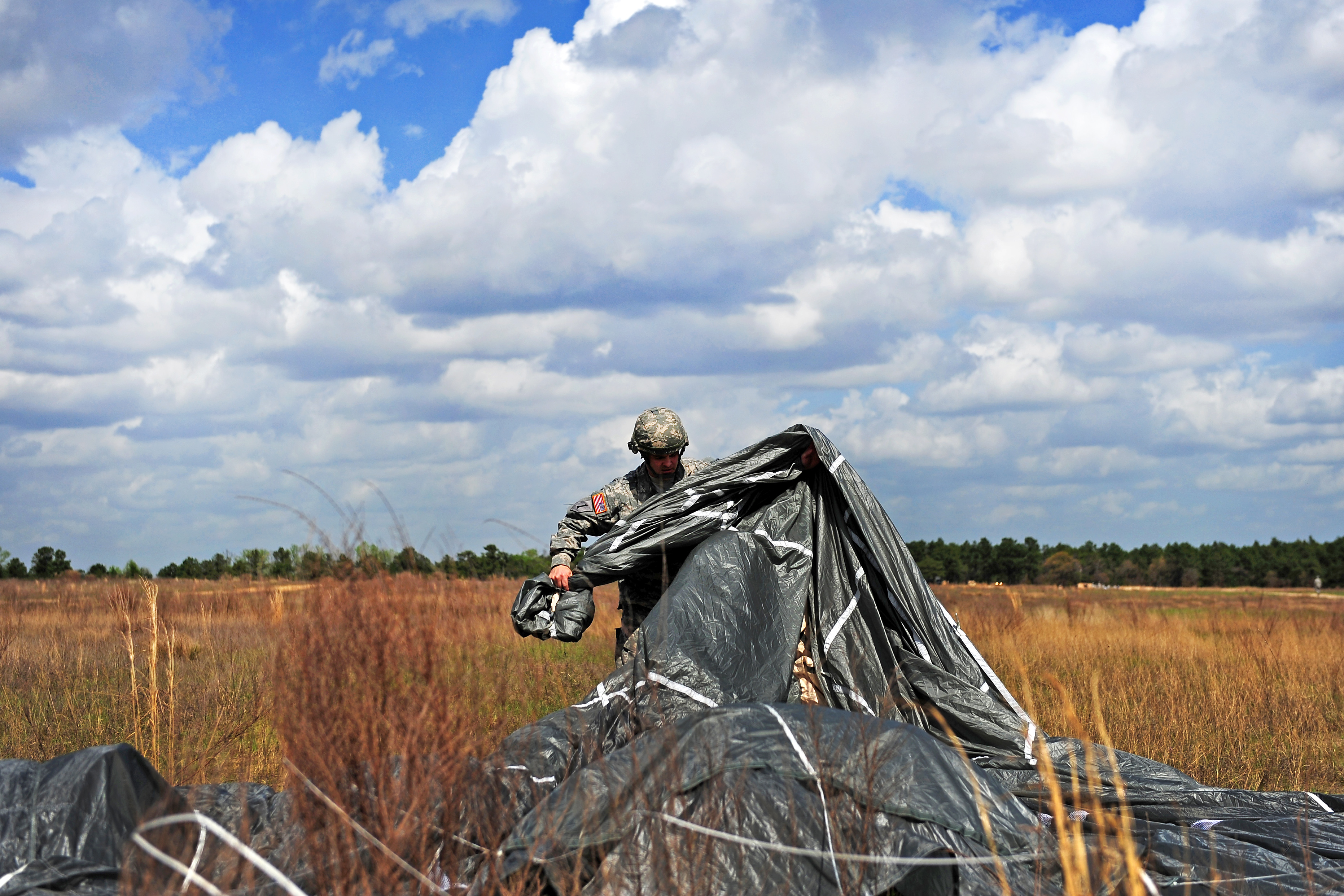 U.S. Army Lt. Col. Rhett Walker repacks his T-11 Advanced Tactical ...
