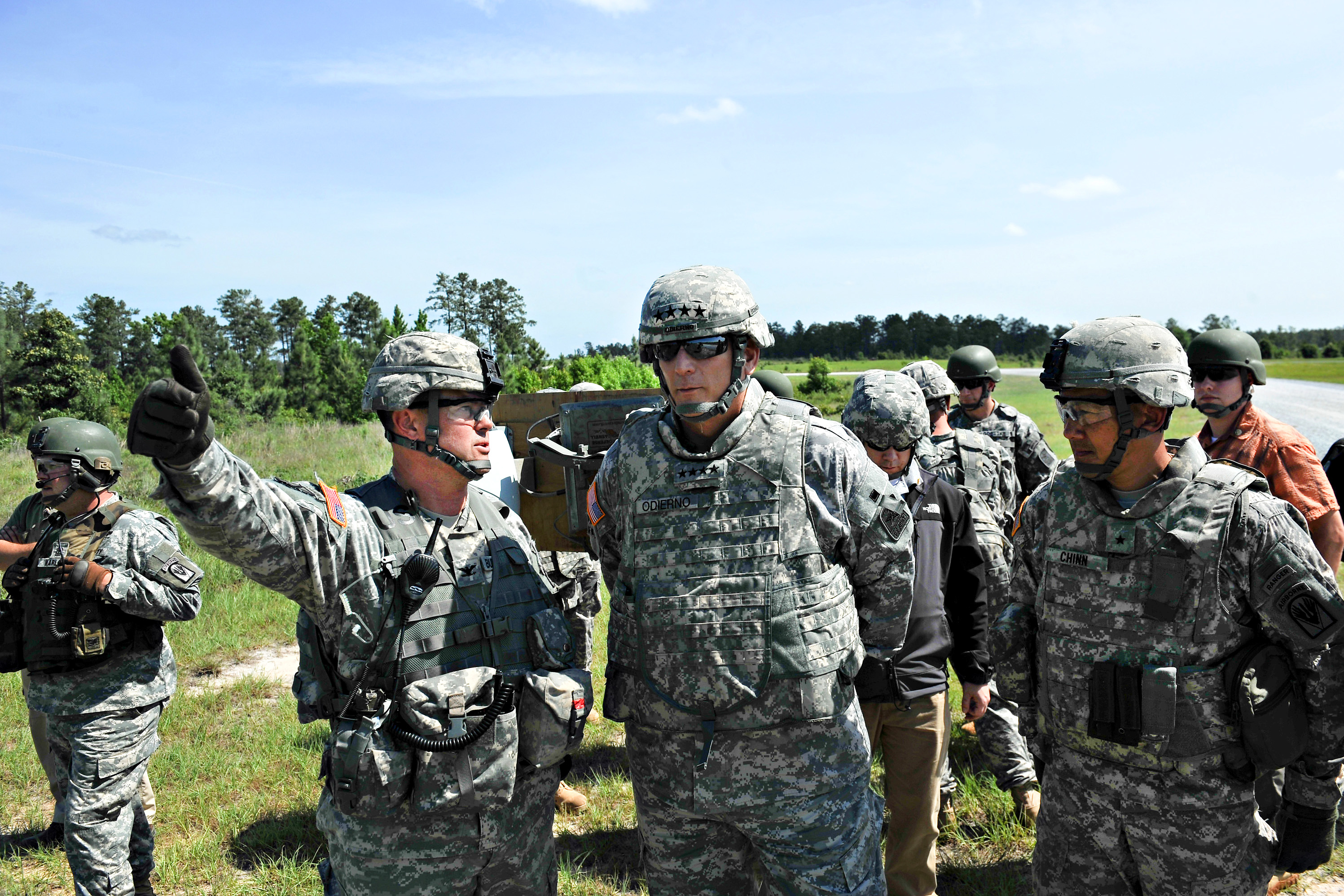 Army Chief of Staff Gen. Raymond T. Odierno, center, and Army Brig Gen ...