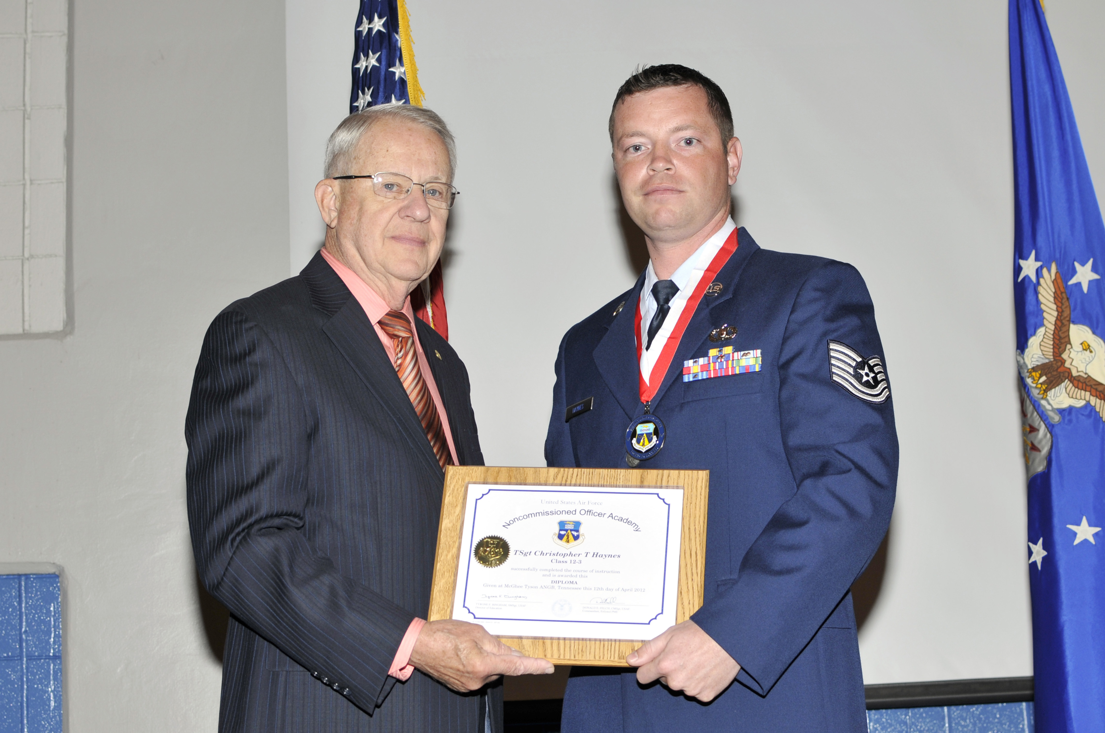 NCOA Class 12-3 EPME student receives distinguished graduate award