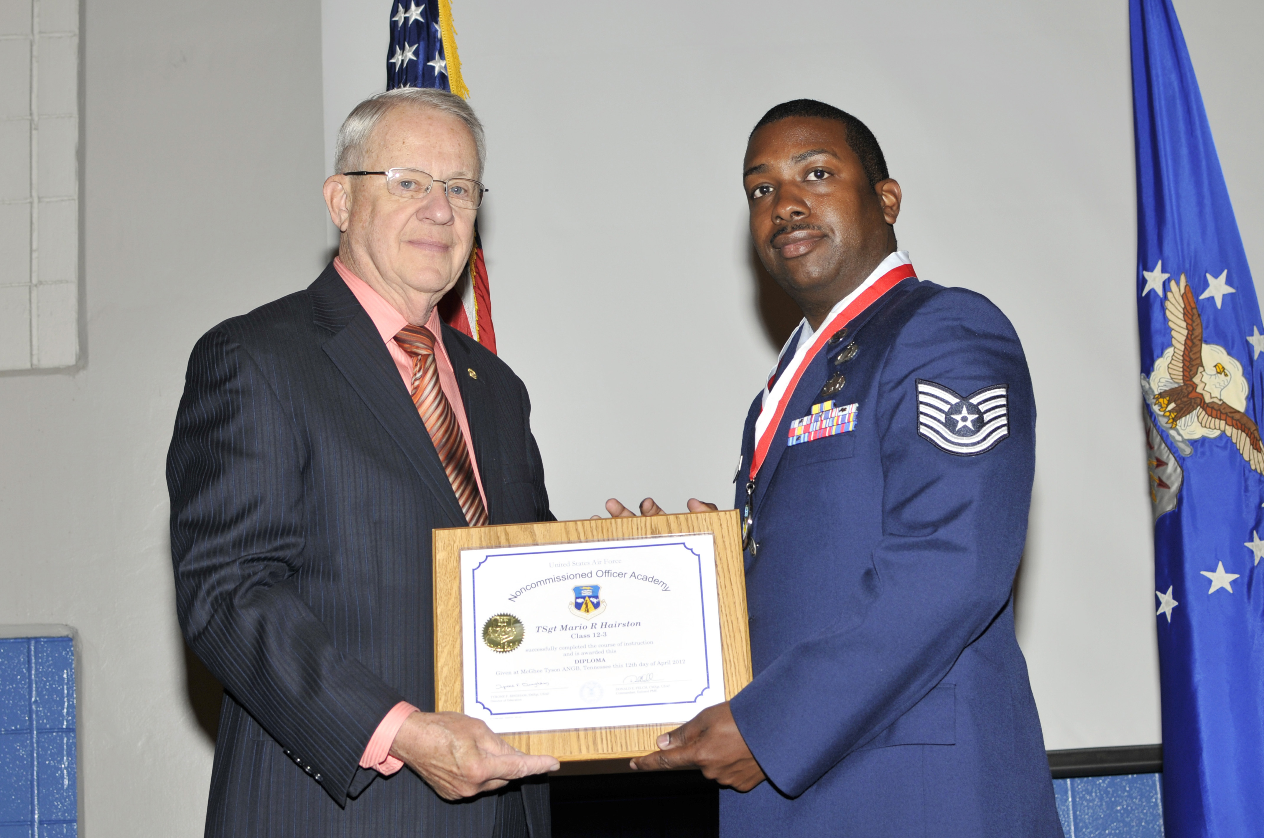 NCOA Class 12-3 EPME student receives distinguished graduate award