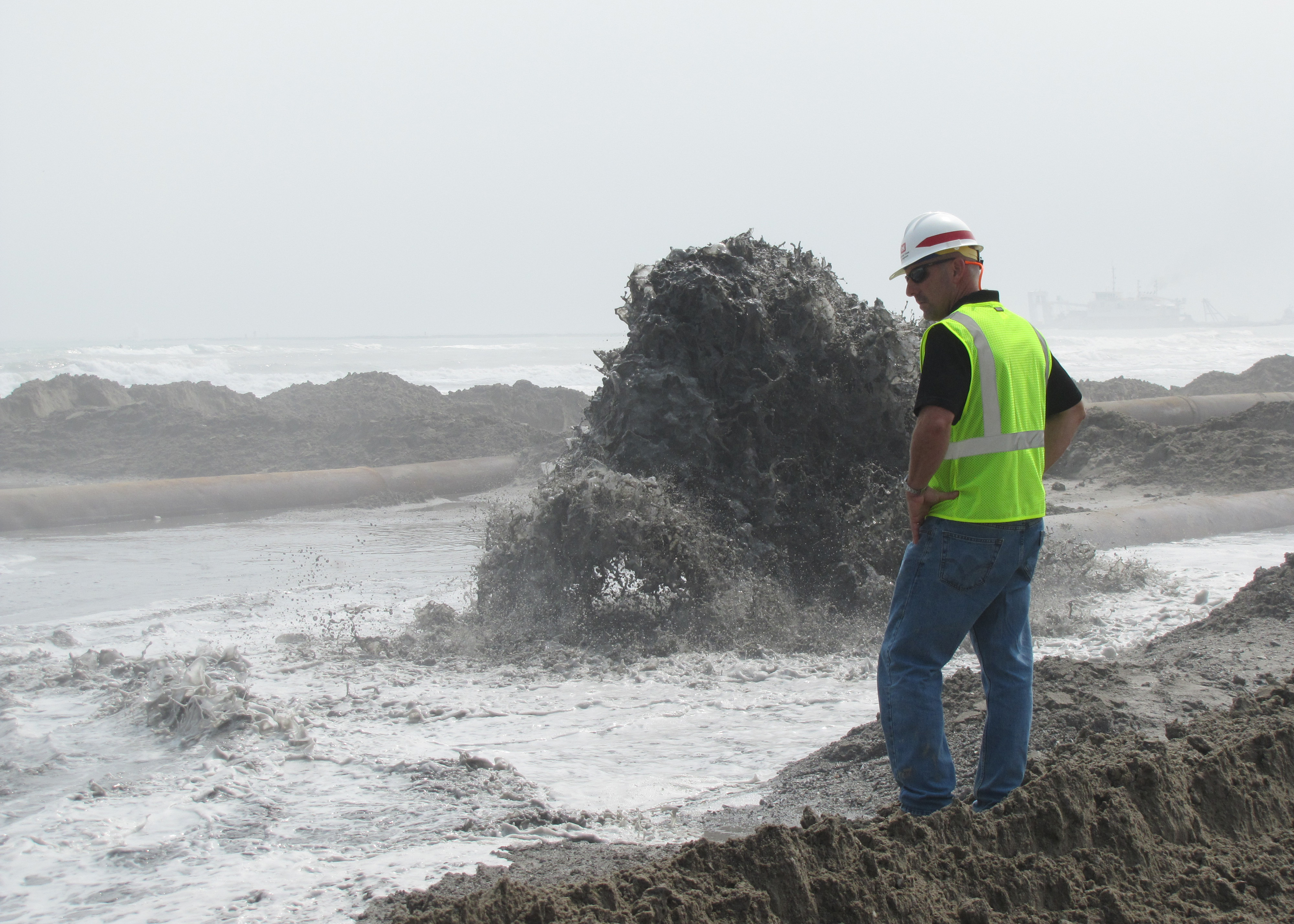 Beach Renourishment at South Padre Island, Texas
