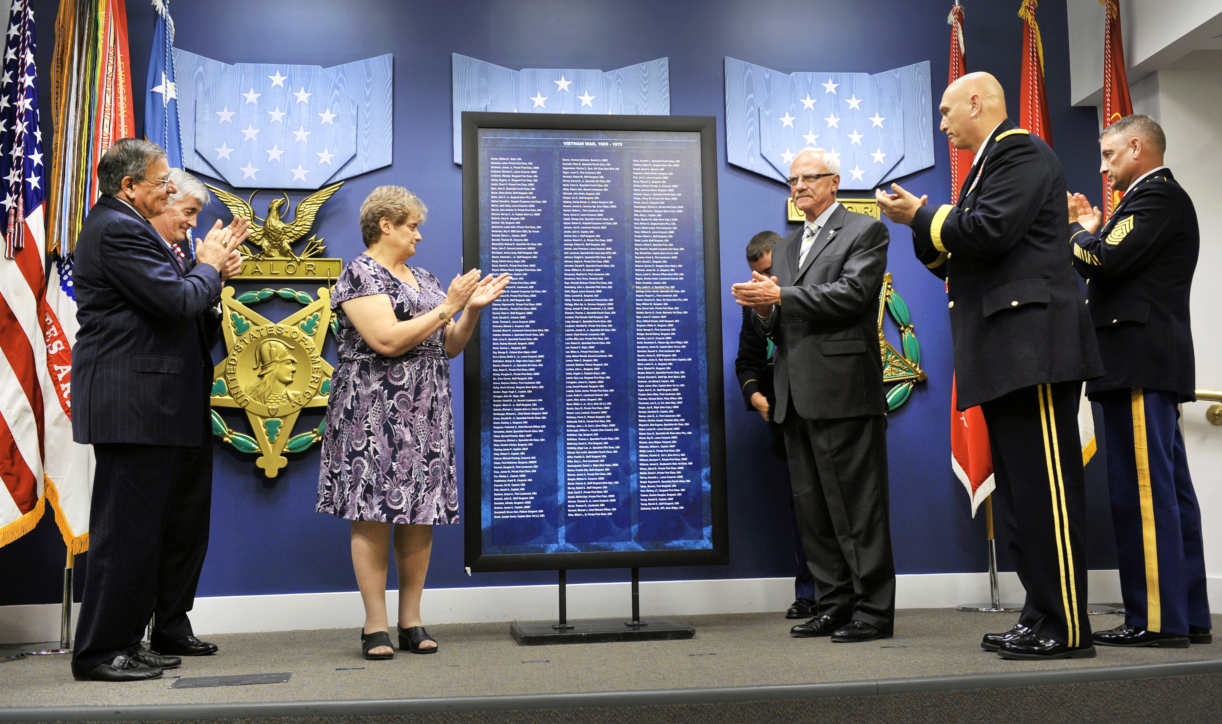 Rose Mary Sabo-Brown, widow of Army Spc. 4 Leslie H. Sabo Jr., and Sabo ...