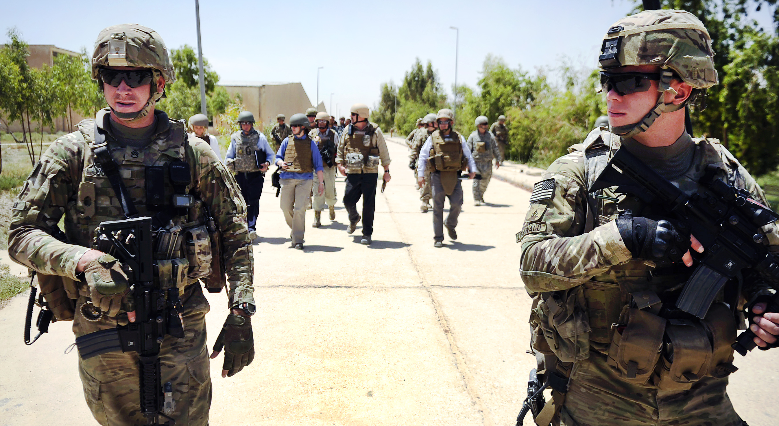 U.S. Army Staff Sgt. Edward Jones, left, and U.S. Army Sgt. Jacob ...