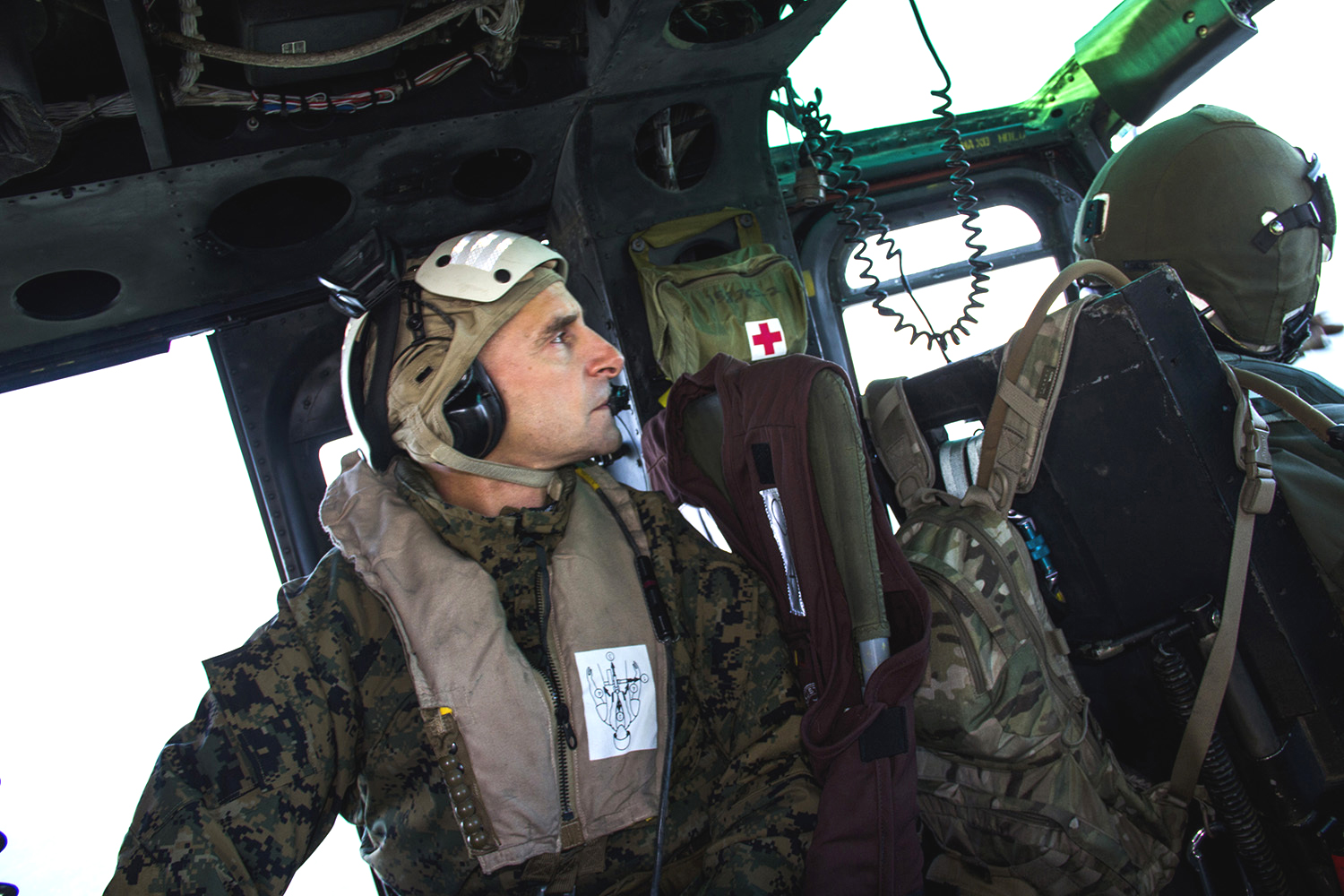 Marine Corps Col. Matthew St. Clair conducts a humanitarian assistance ...