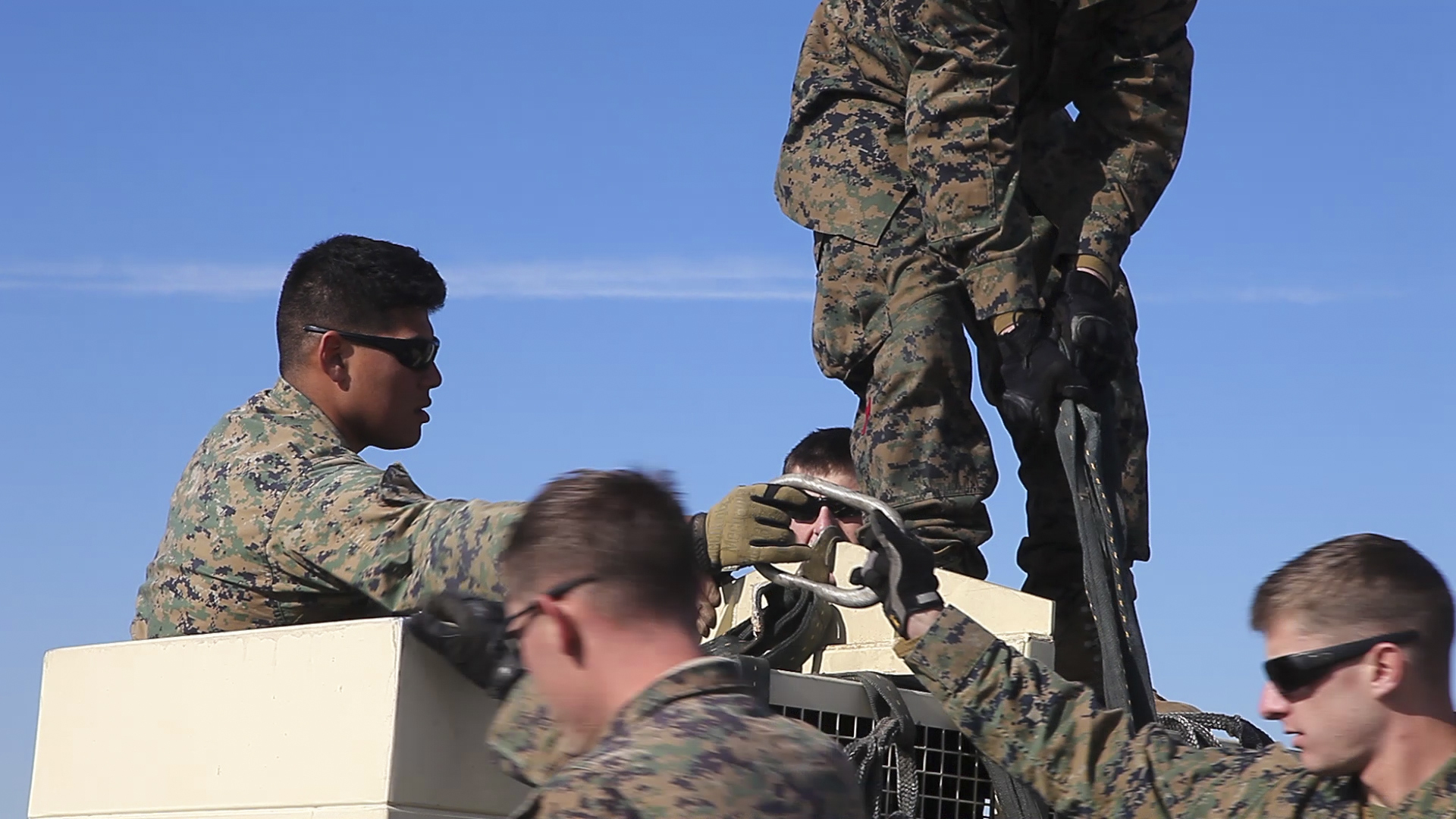 Marines assigned to Landing Support Platoon, Combat Logistics Battalion ...