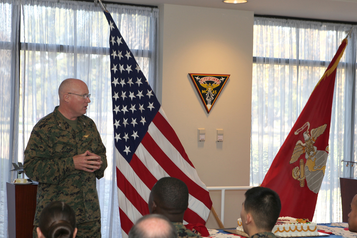 Col. Brian Murtha, Marine Corps Air Station Beaufort commanding officer ...