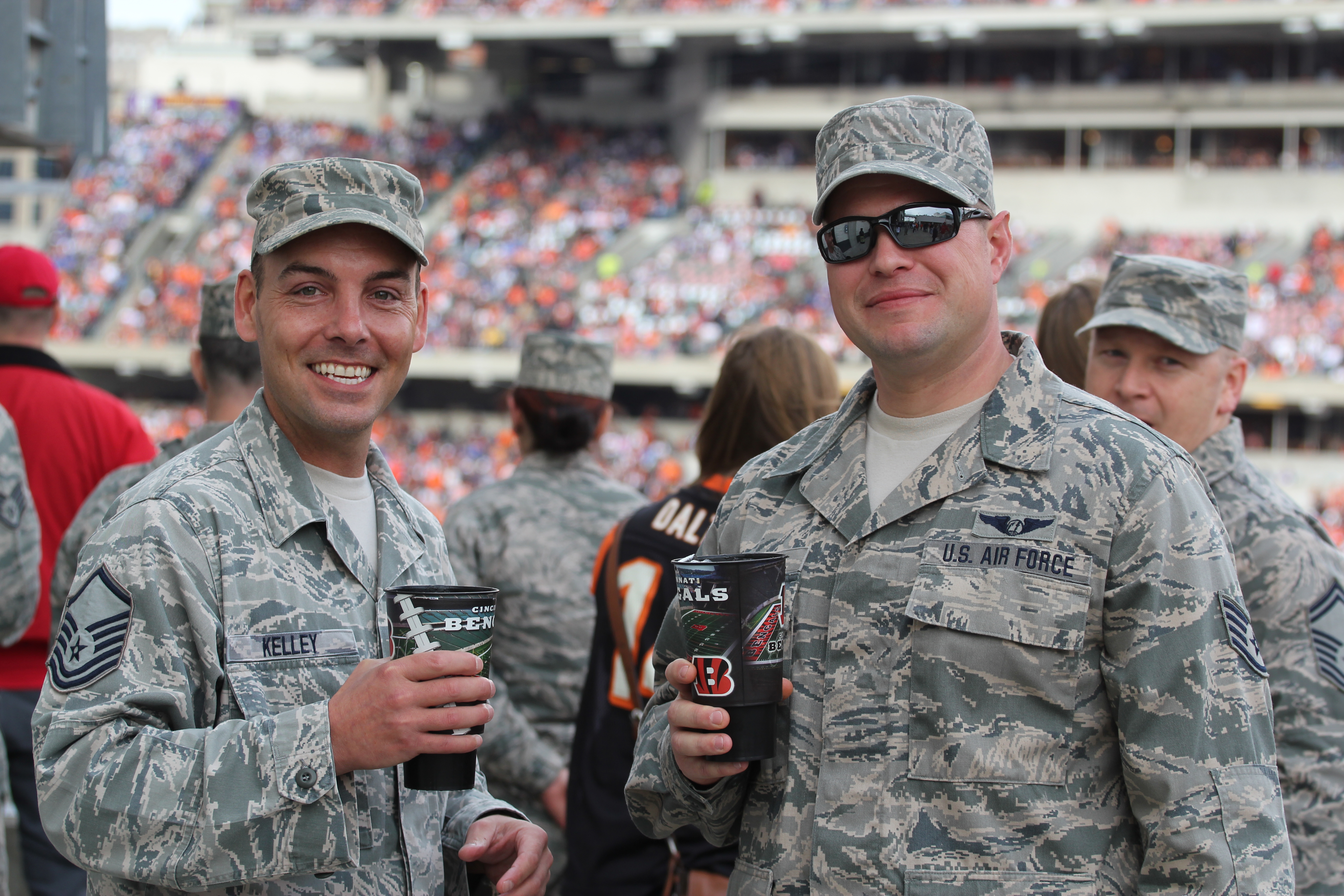 178th Fighter Wing members attend Bengals game as part of Veteran's Day ...