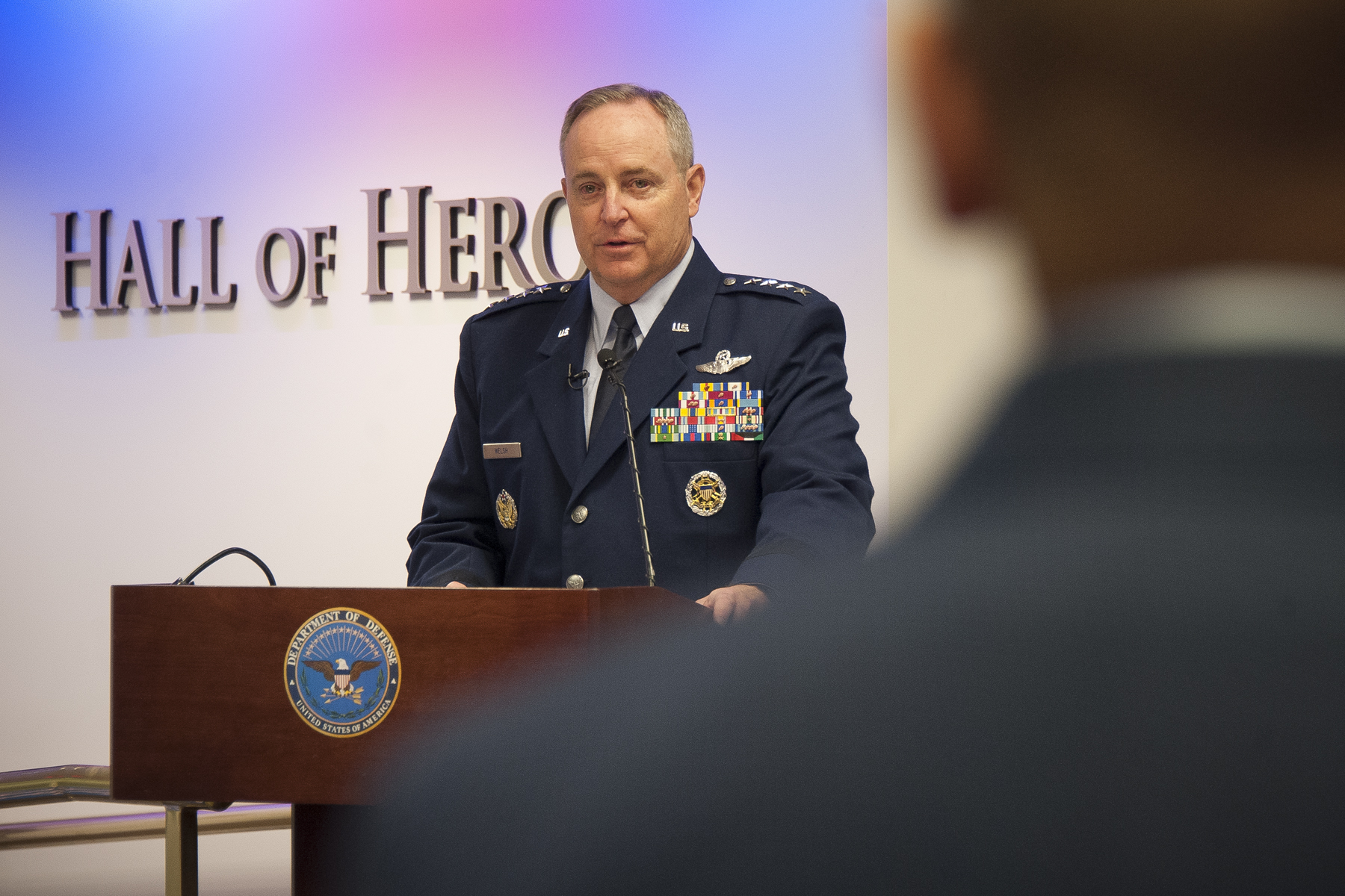 Air Force Chief of Staff Gen. Mark A. Welsh III congratulates the Air ...