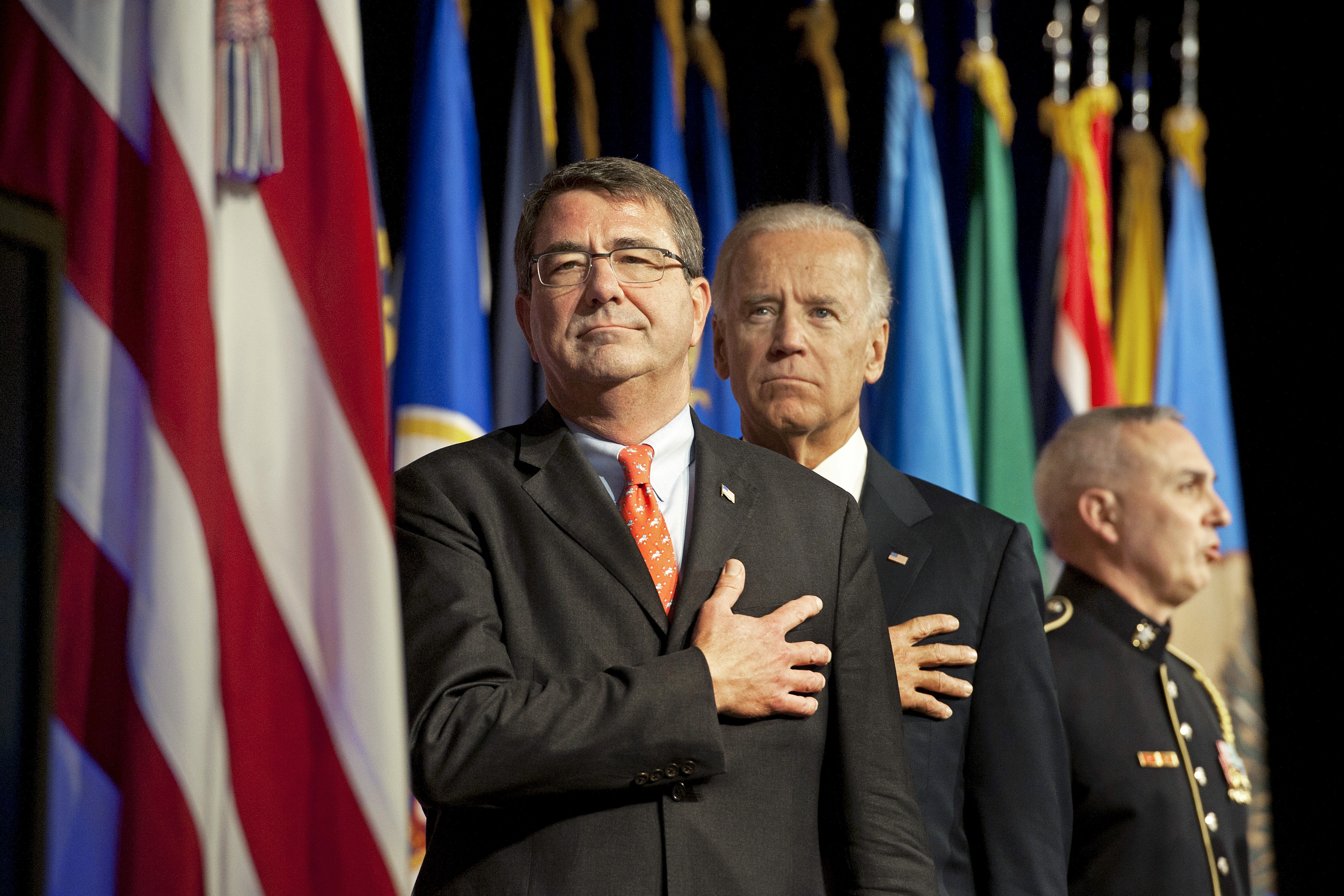 Deputy Defense Secretary Ashton B. Carter and Vice President Joe Biden ...