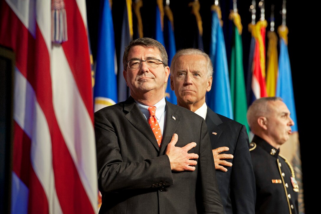 Deputy Defense Secretary Ashton B. Carter and Vice President Joe Biden ...