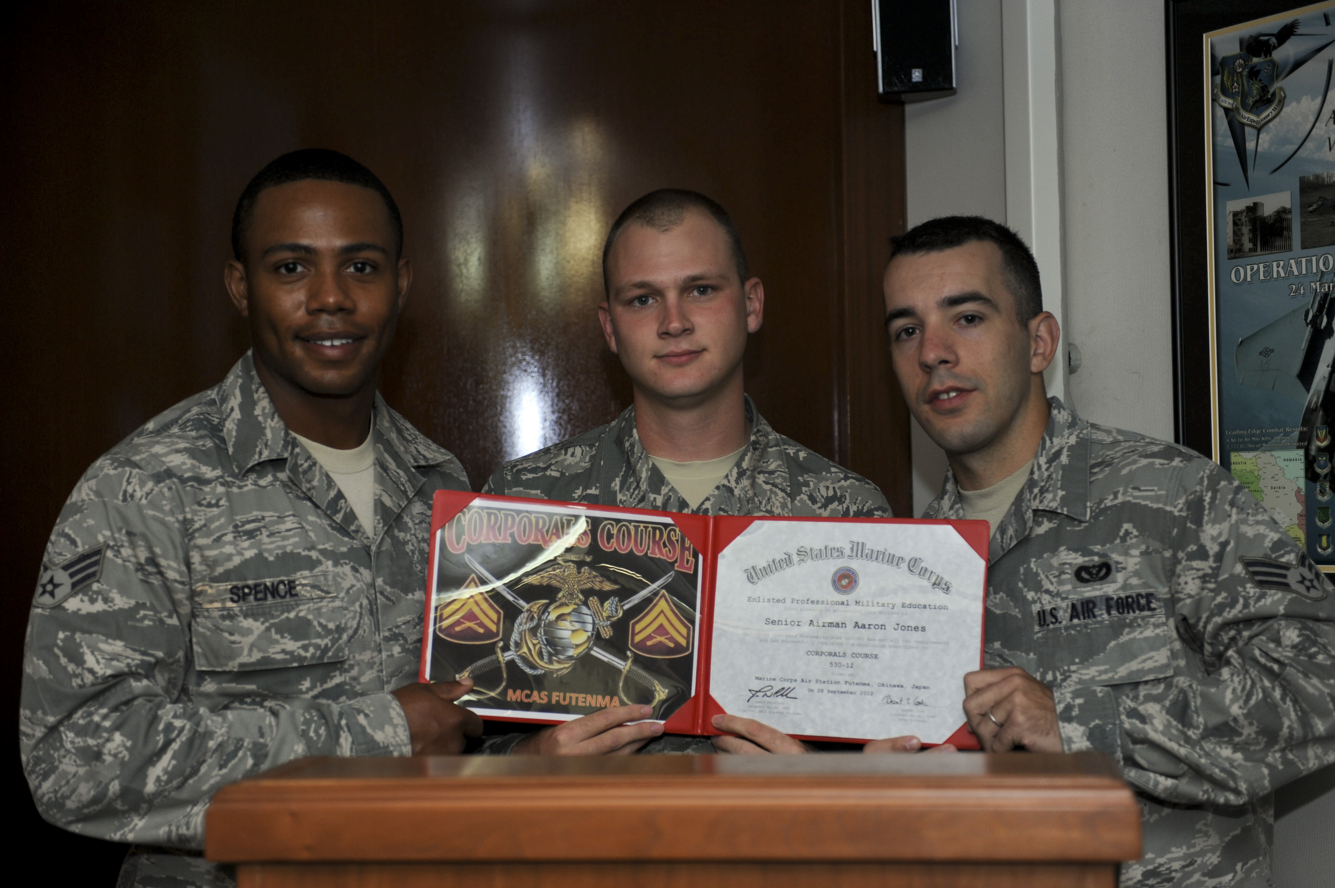 Airmen graduate PME Marine Corps style