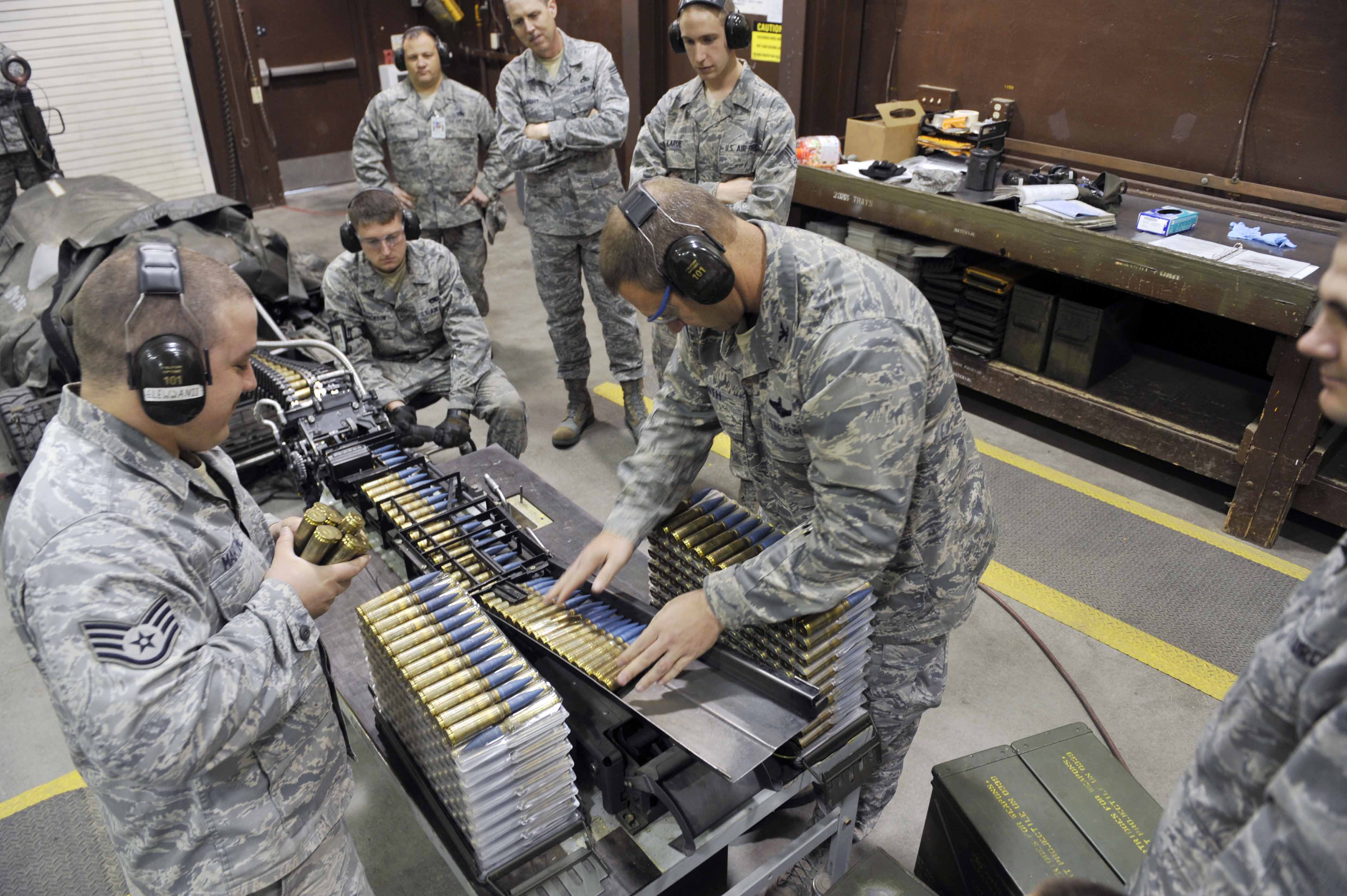 Loading ammo with 3rd Munitions Squadron