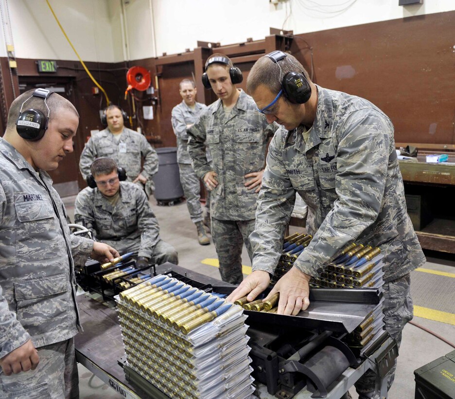 Loading ammo with 3rd Munitions Squadron