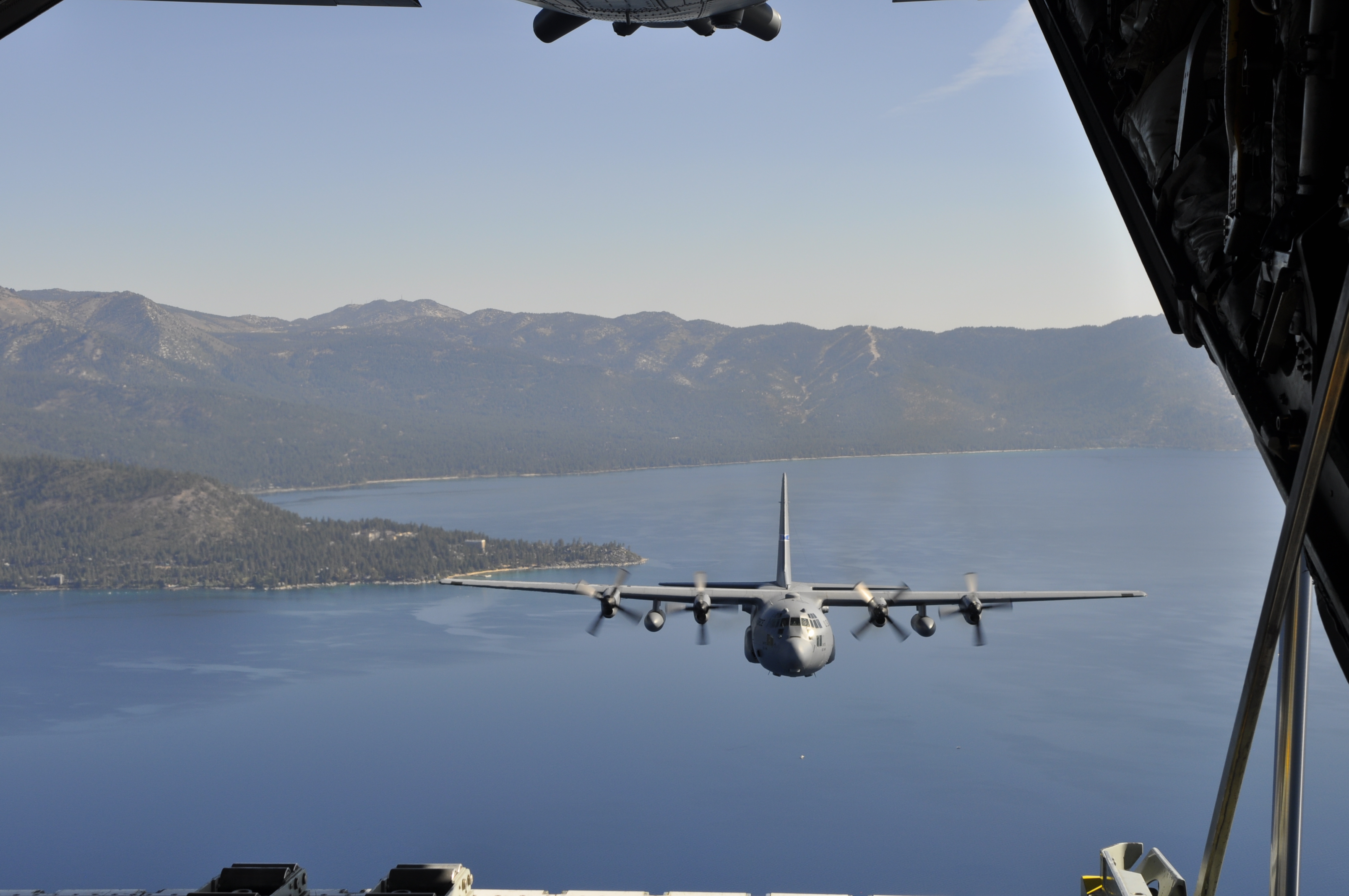 152nd AW C-130 over Lake Tahoe
