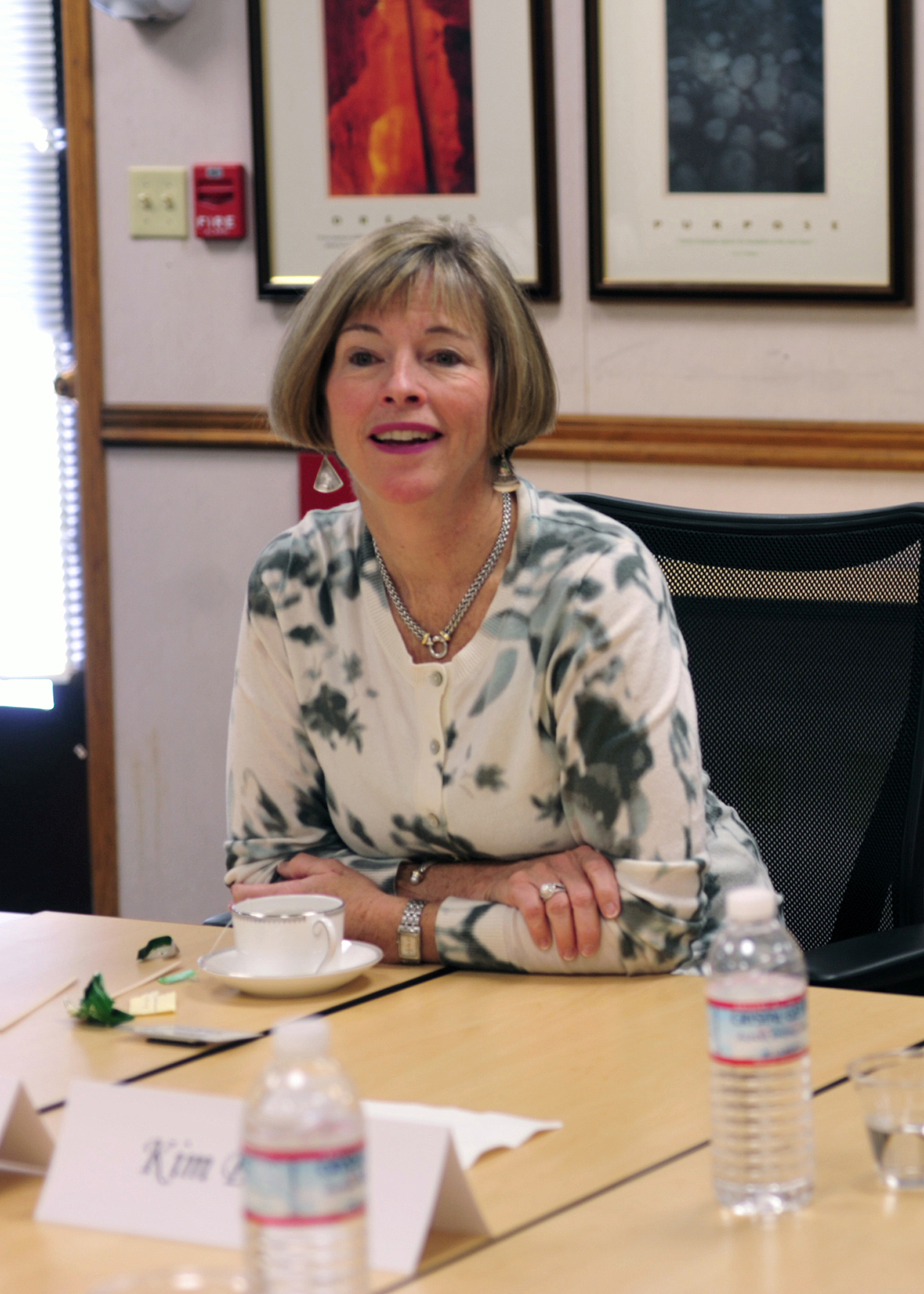 Mrs. Dempsey speaks with spouses