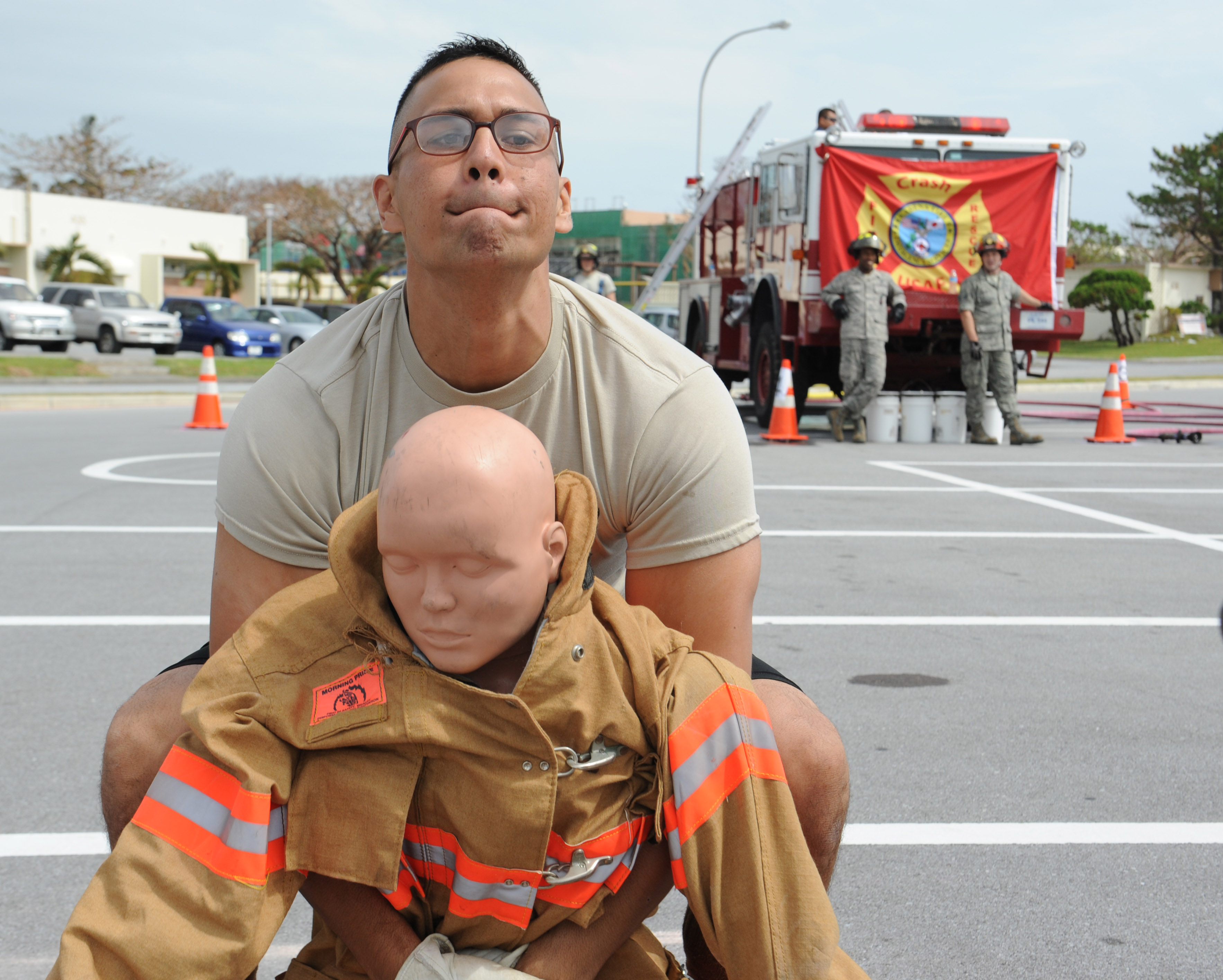 Kadena members power through firefighter events > Kadena Air Base > News
