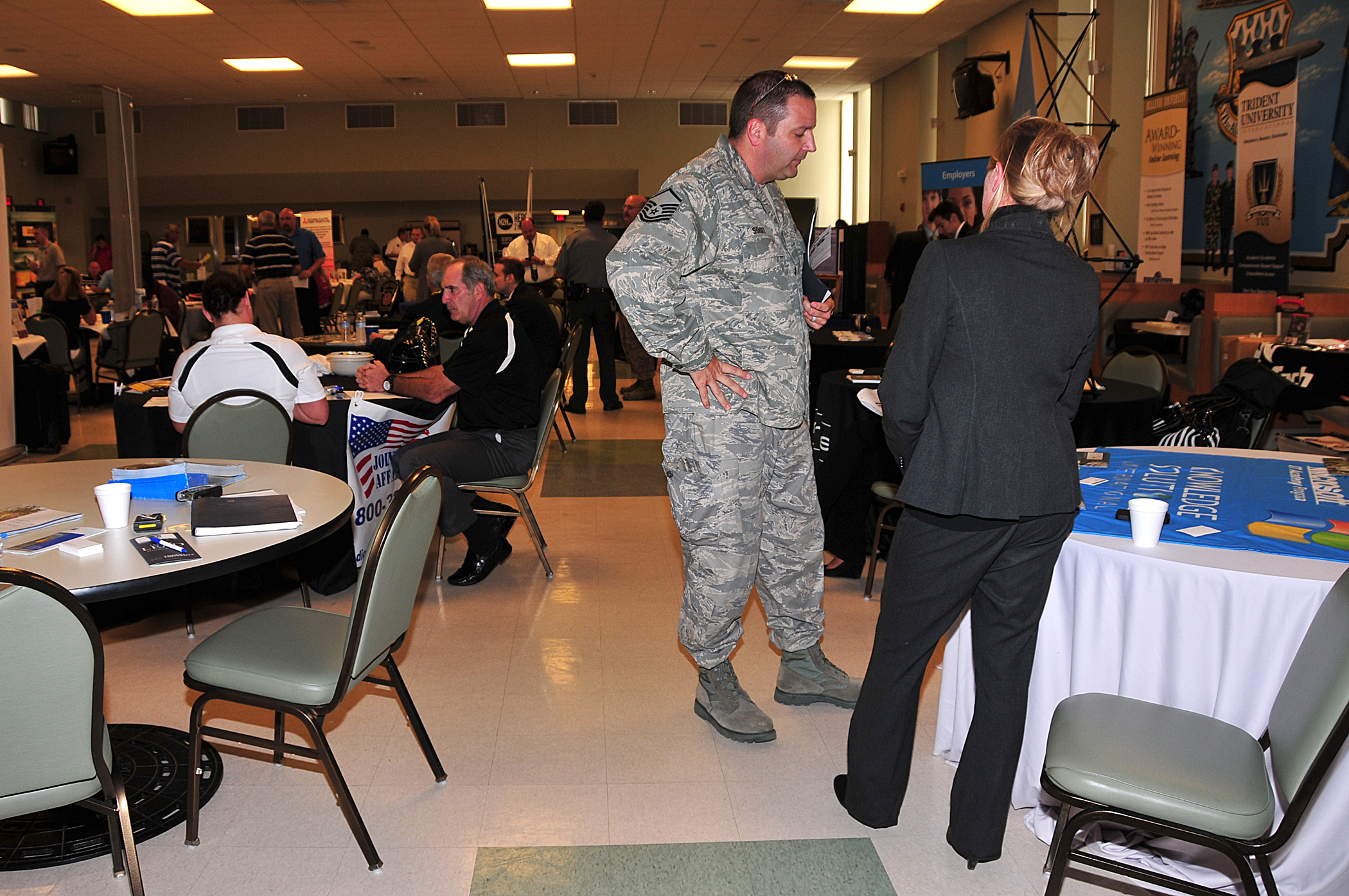"Help Wanted" signs displayed at 171st during unit's first job fair