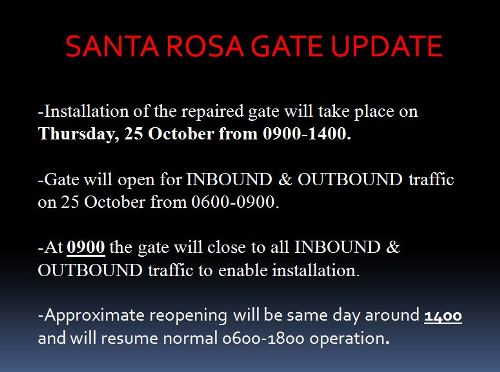 Santa Rosa gate slide