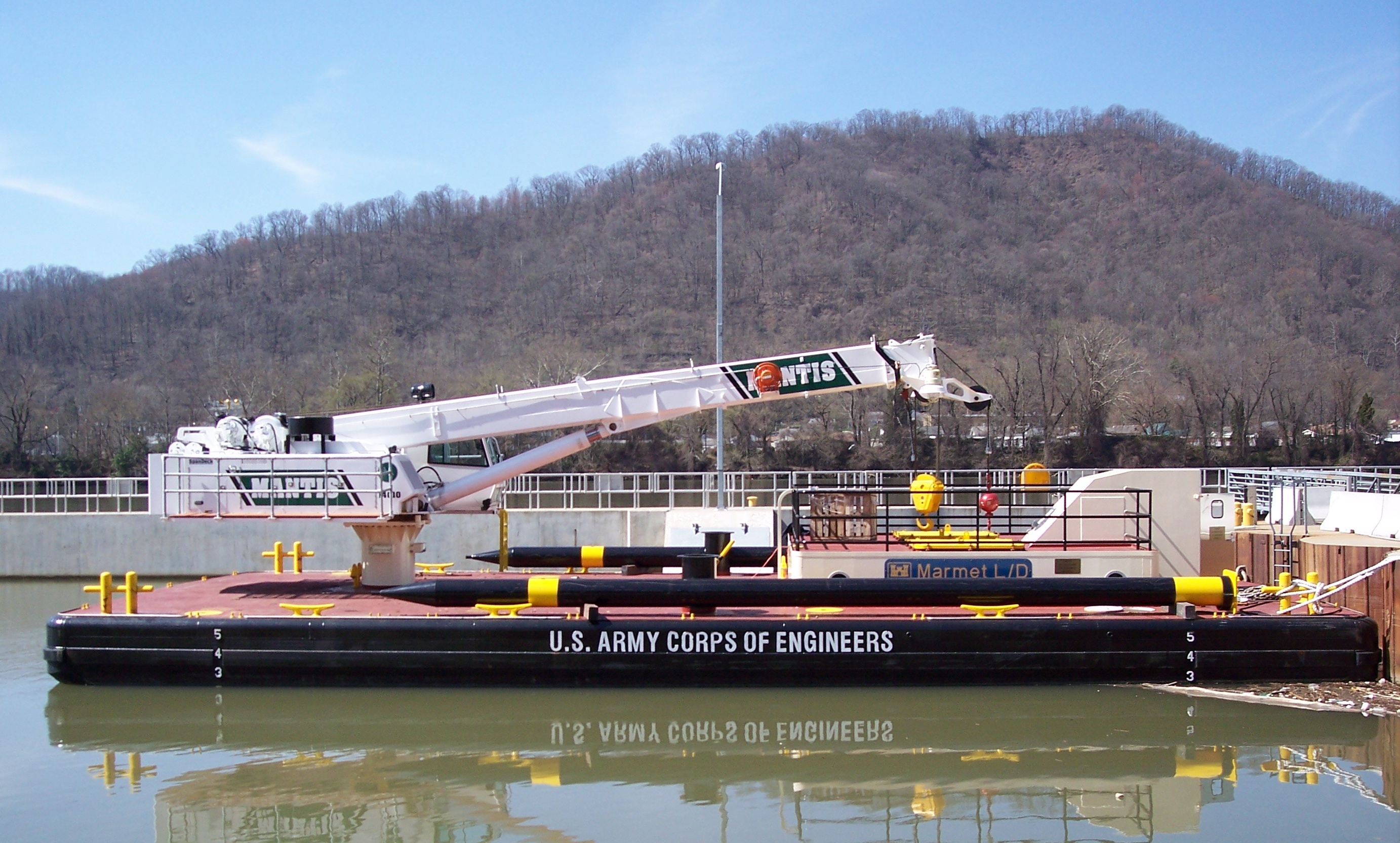 USACE MARMET FLOATING CRANE > Philadelphia District & Marine Design ...