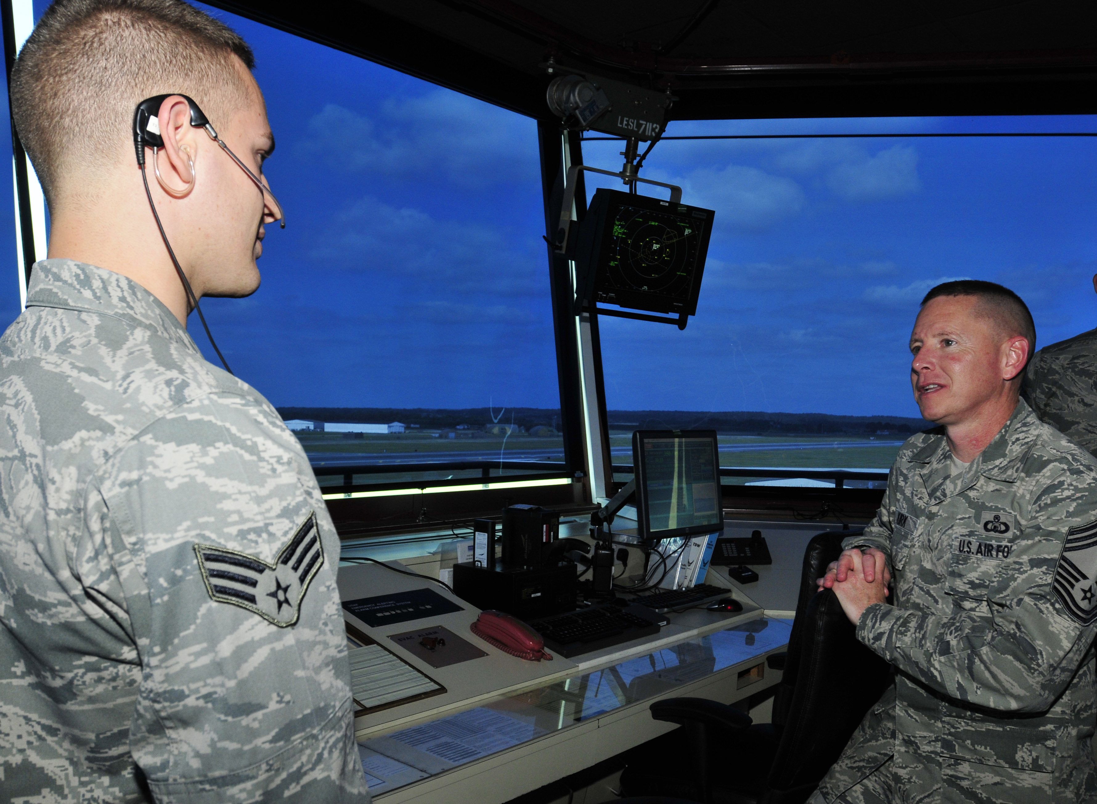 Chief Kirk visits air traffic controllers