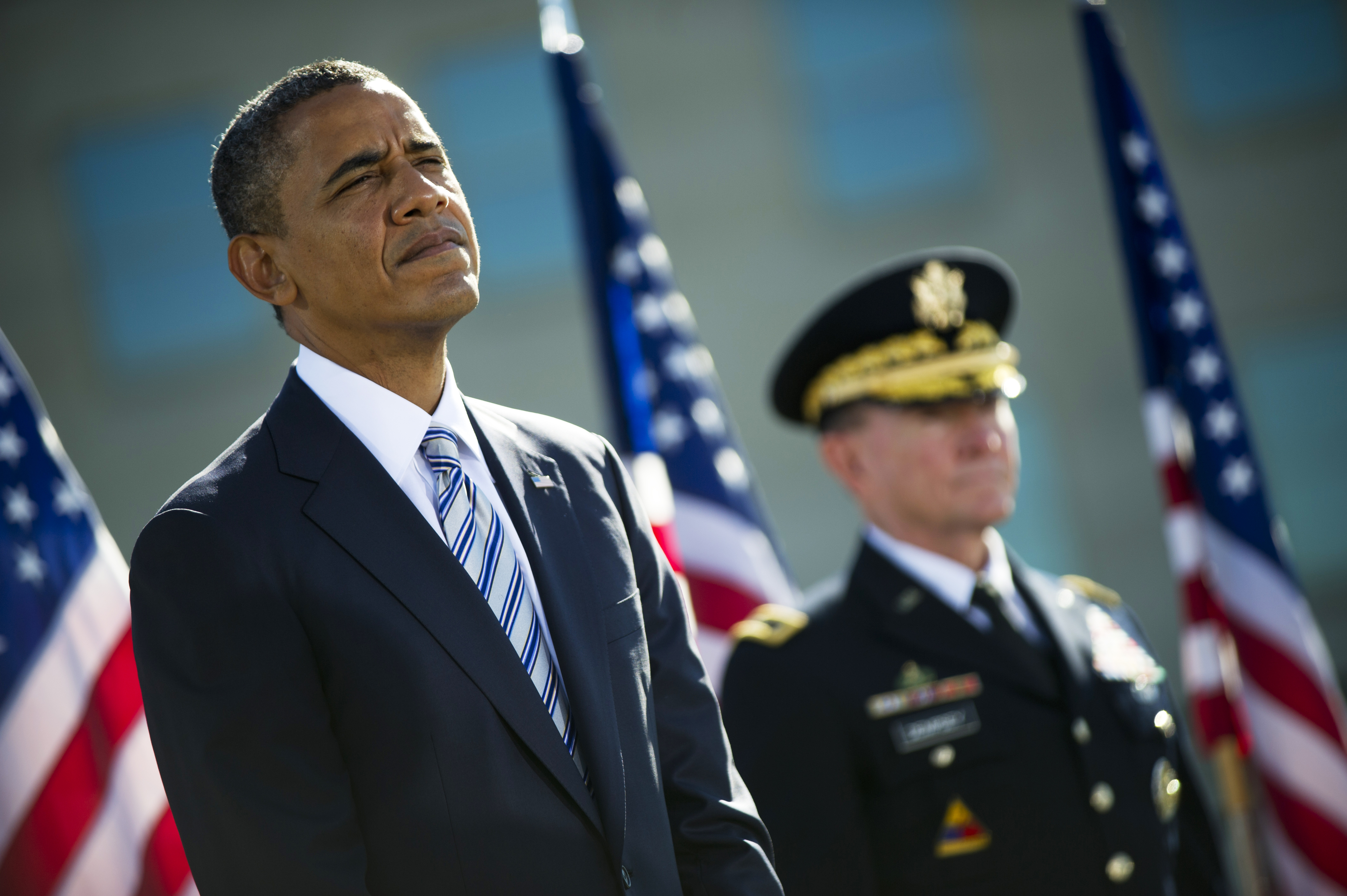 President Barack Obama and Army Gen. Martin E. Dempsey, chairman of the ...