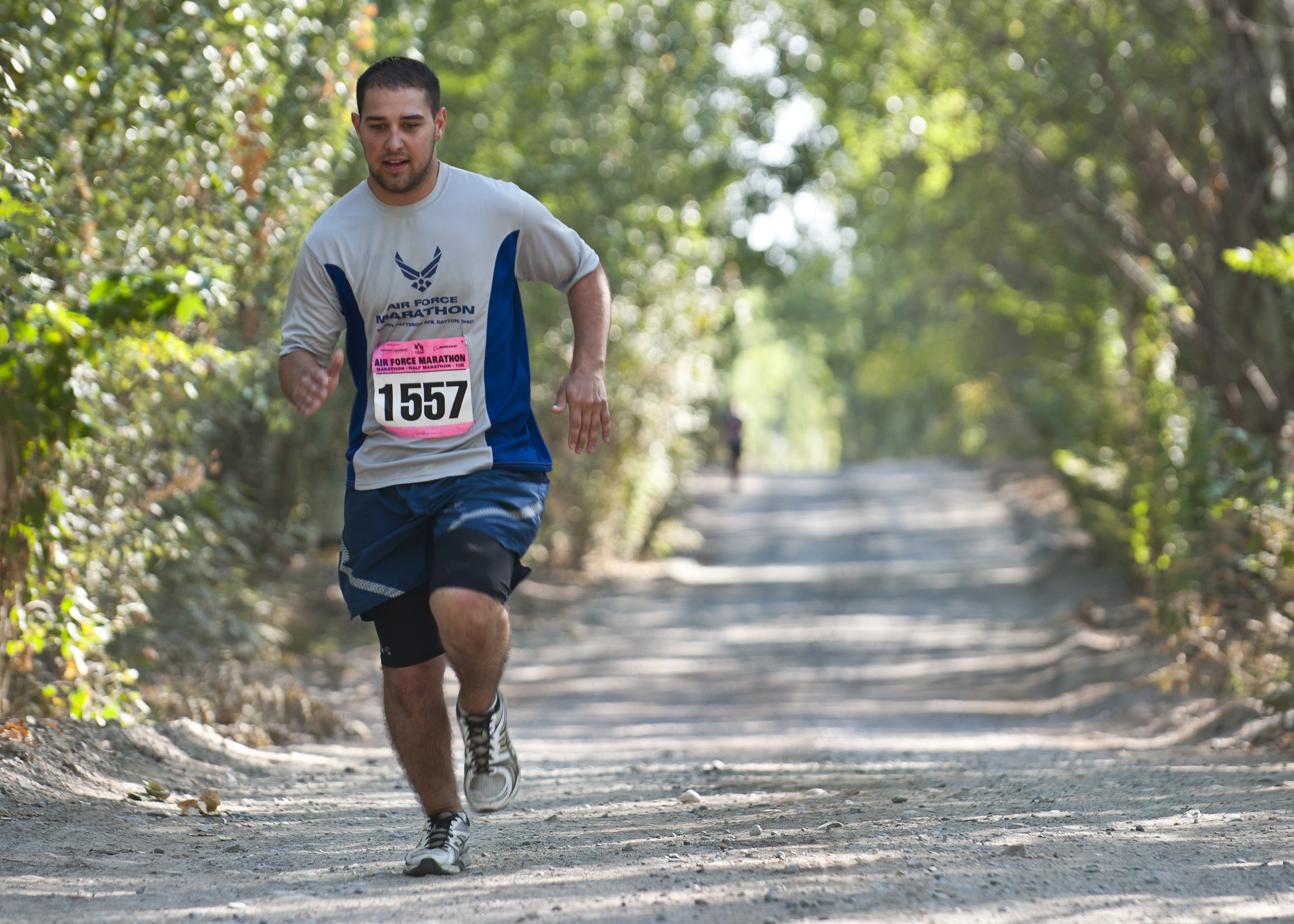 Deployed service members participate in Air Force Marathon at TCM