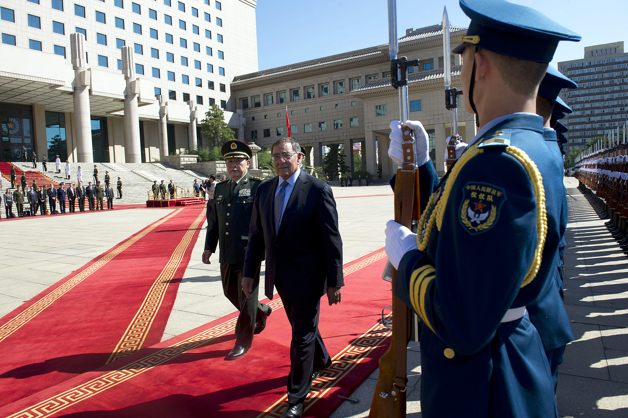 U.S. Defense Secretary Leon E. Panetta and Chinese Defense Minister Gen ...