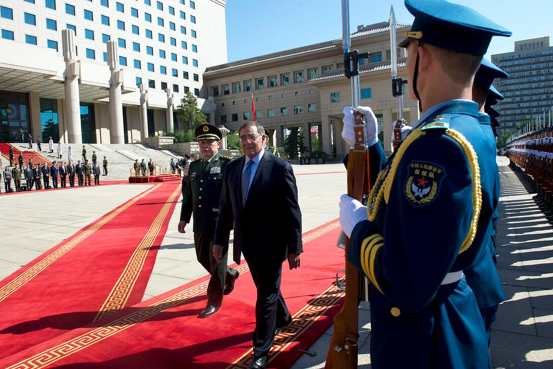 U.S. Defense Secretary Leon E. Panetta and Chinese Defense Minister Gen ...