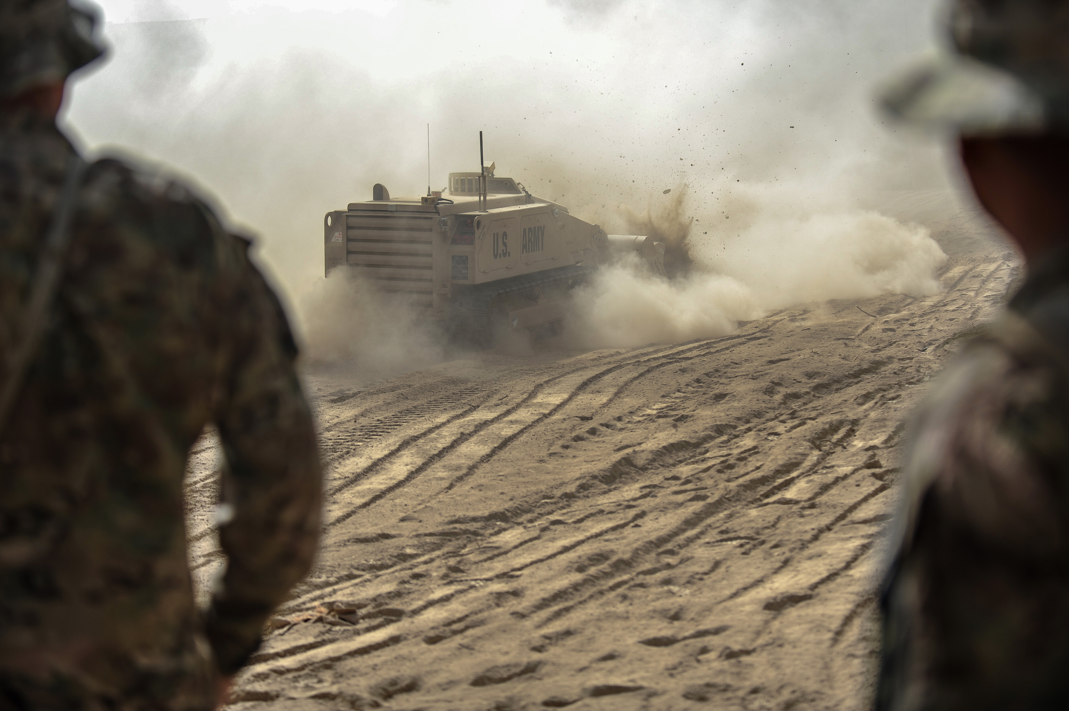U.S. soldiers demonstrate efforts to counter improvised explosive ...