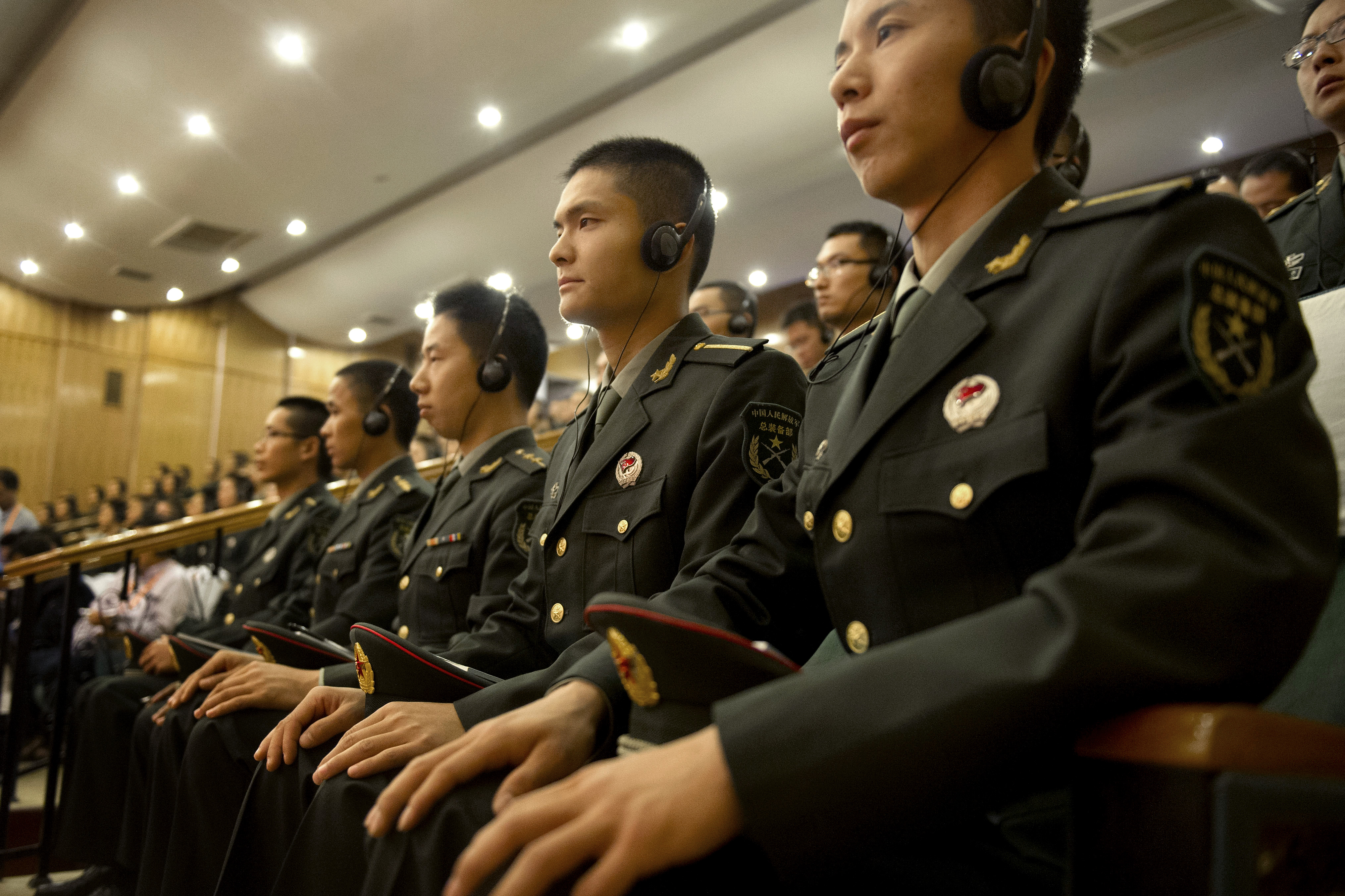 Cadets from the People's Liberation Army's armored forces engineering ...