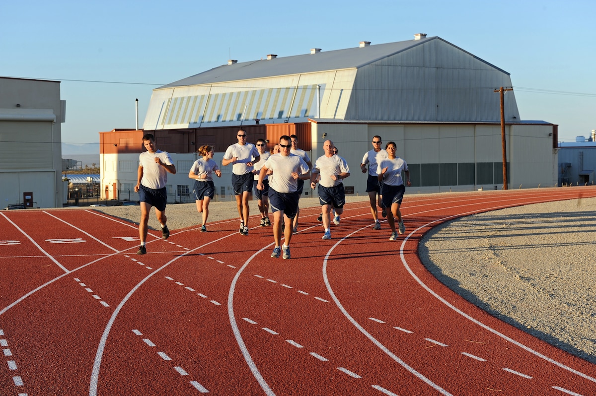 AFRL officially welcomes new fitness track > Edwards Air Force Base > News
