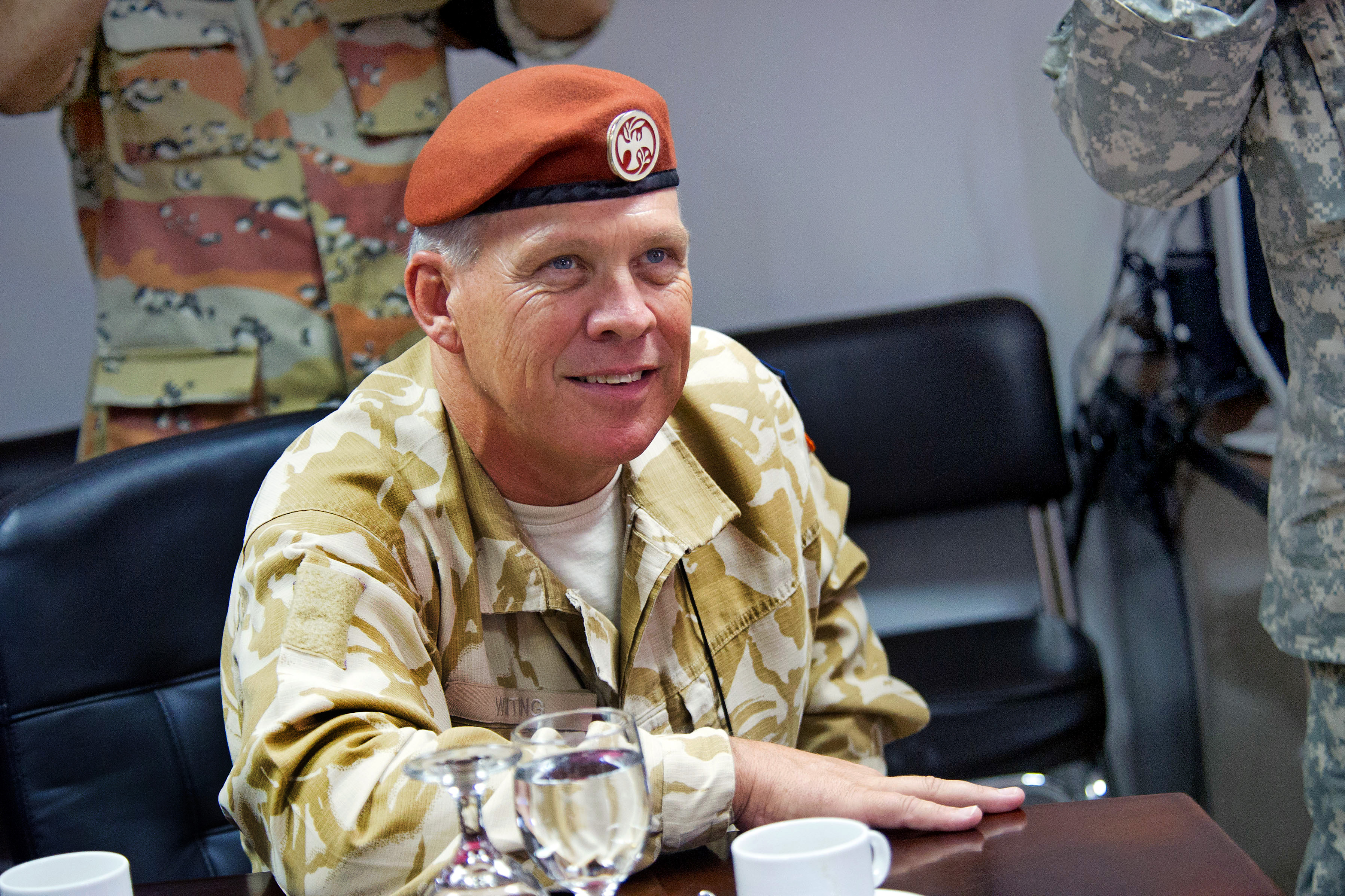 New Zealand army Maj. Gen. Warren J. Whiting listens to U.S. Army Chief ...