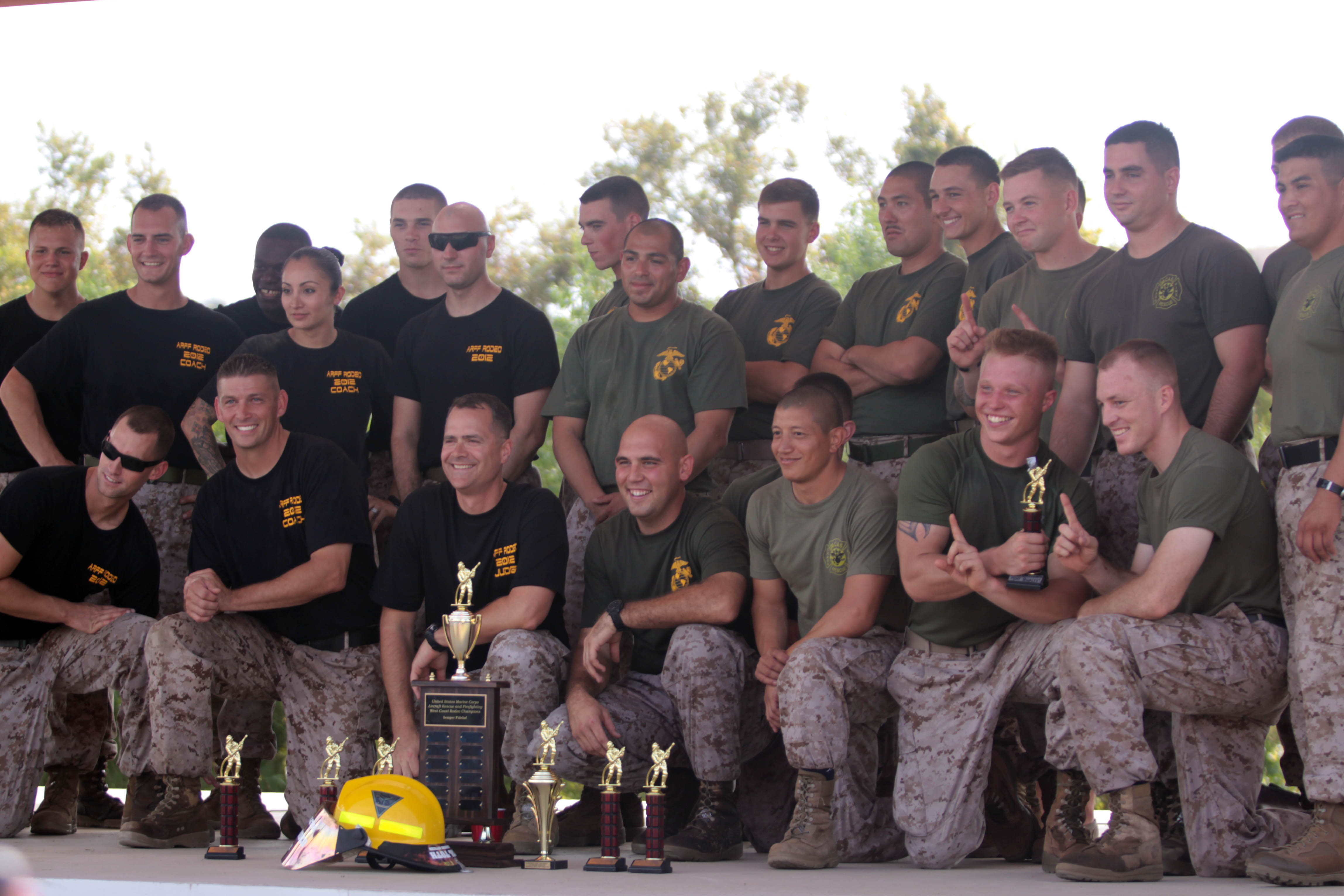 Marines compete in rodeo on base