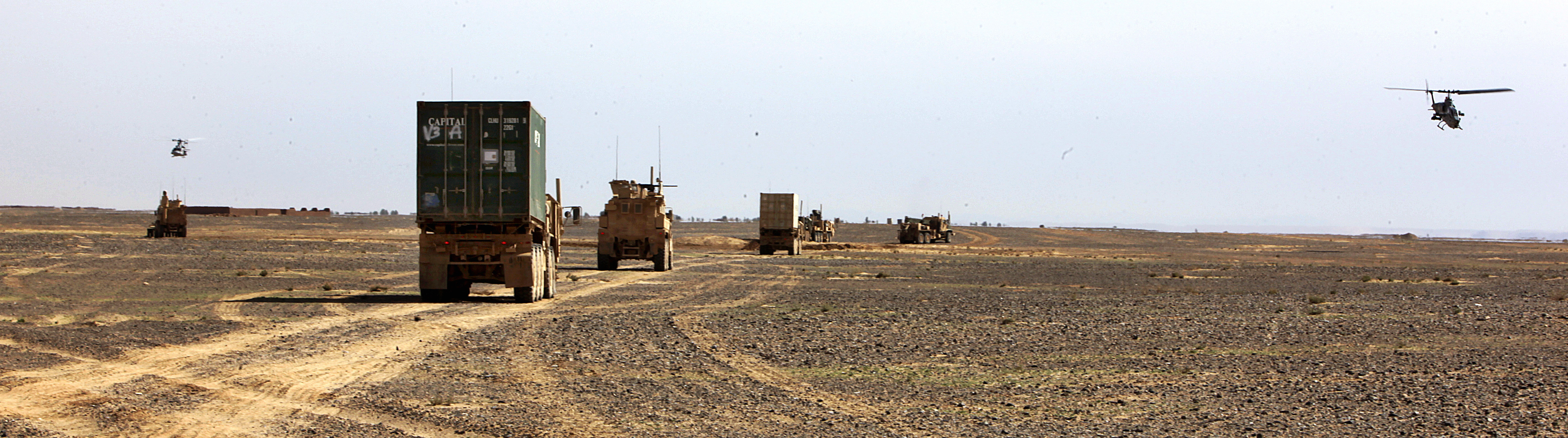 U.S. Marines conduct a combat logistics patrol to Forward Operating ...