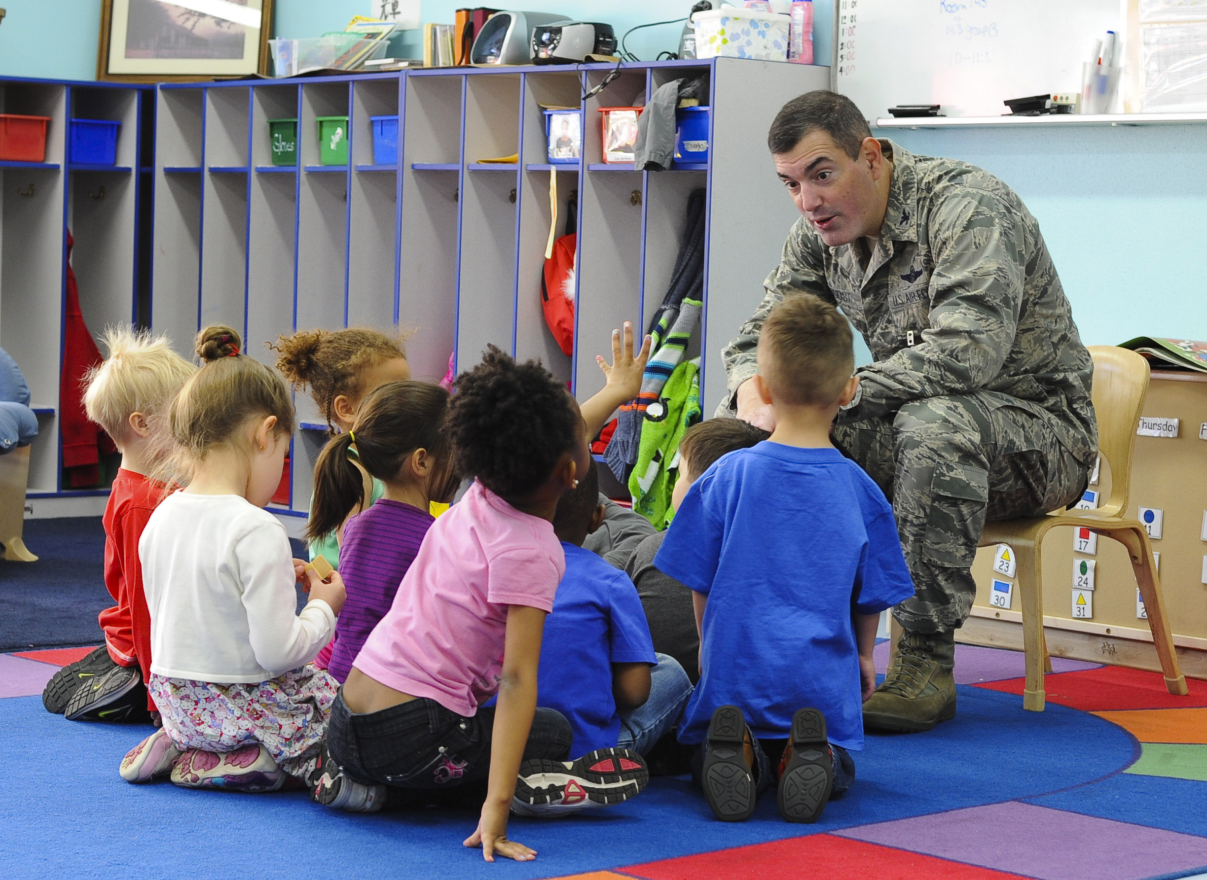 Wing commander kicks off Month of the Military Child with story time ...