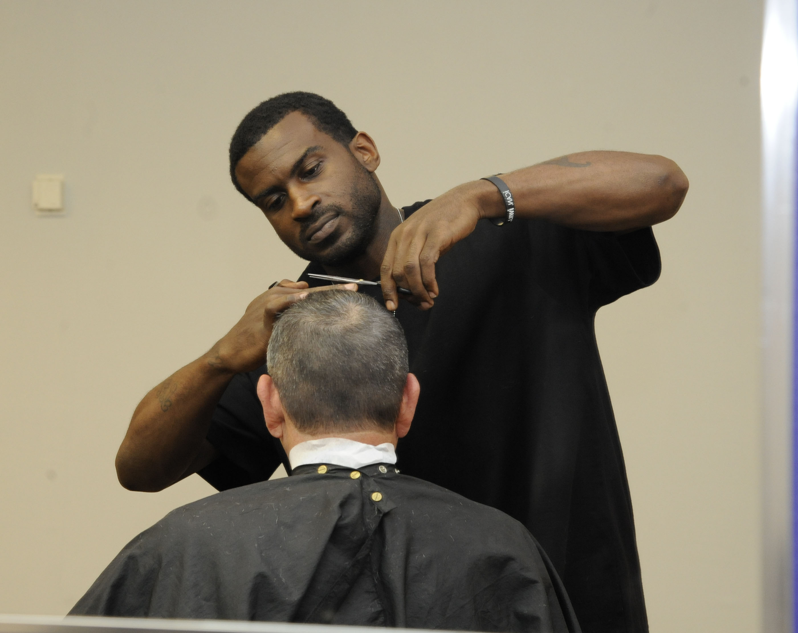 A new barber shop at the Stripes Club > Barksdale Air Force Base > Display