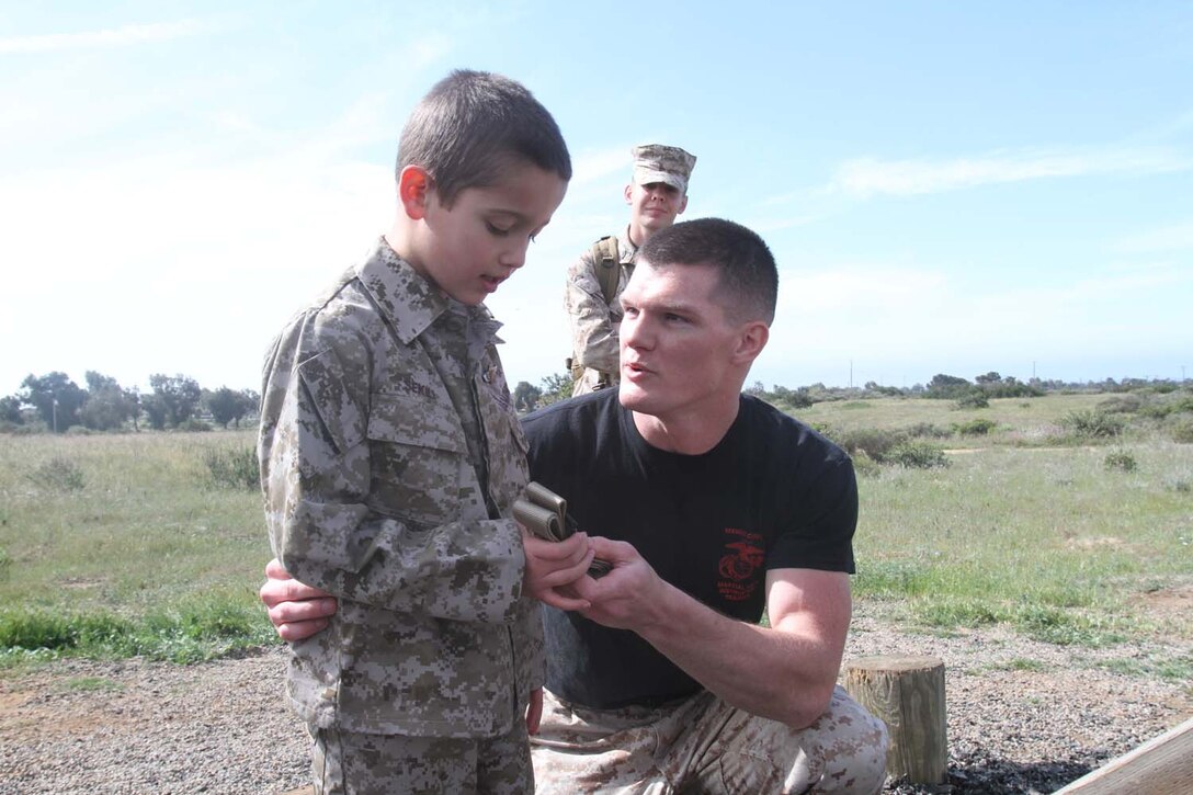 Marine for a day: young boy has wish granted