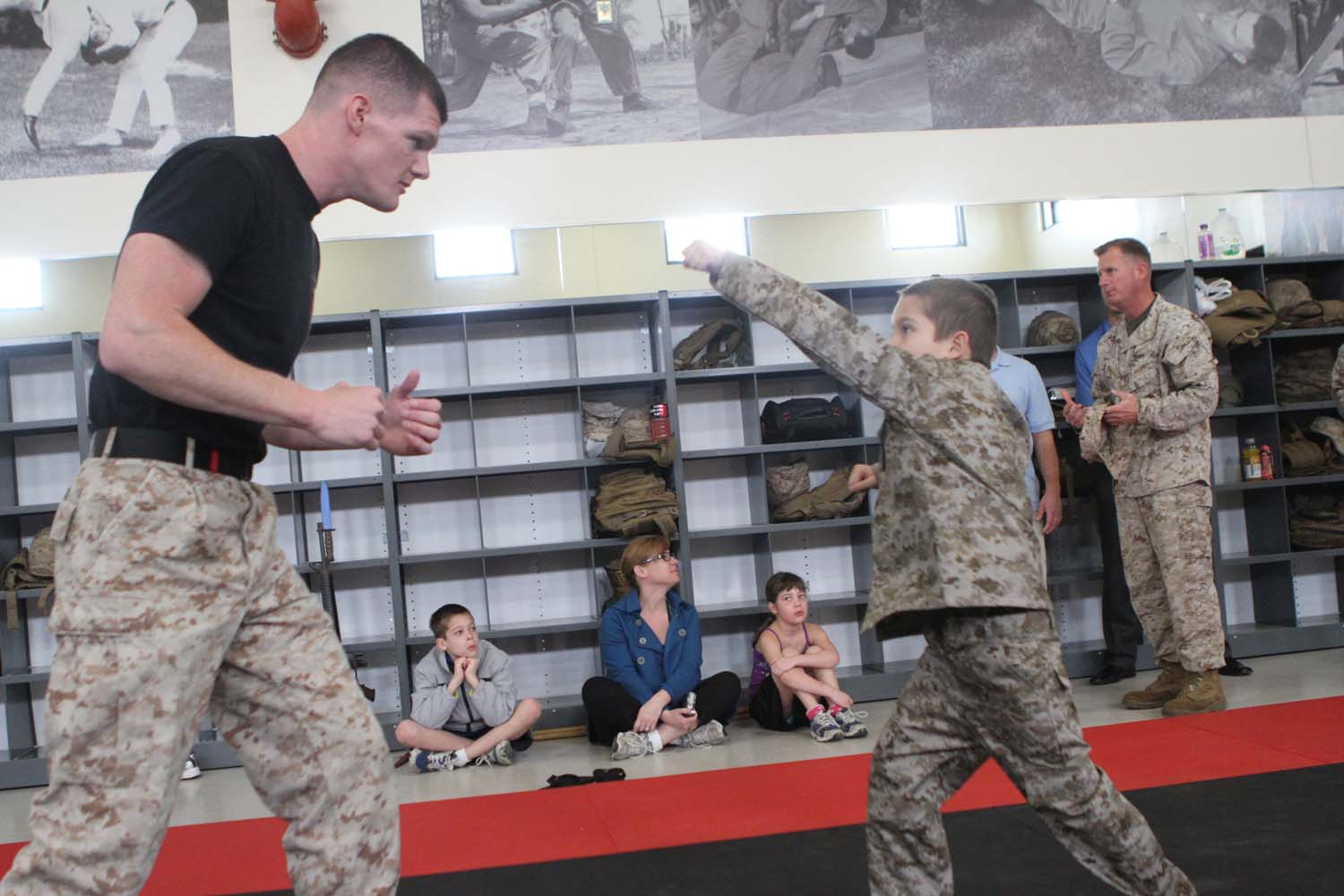 Marine for a day: young boy has wish granted