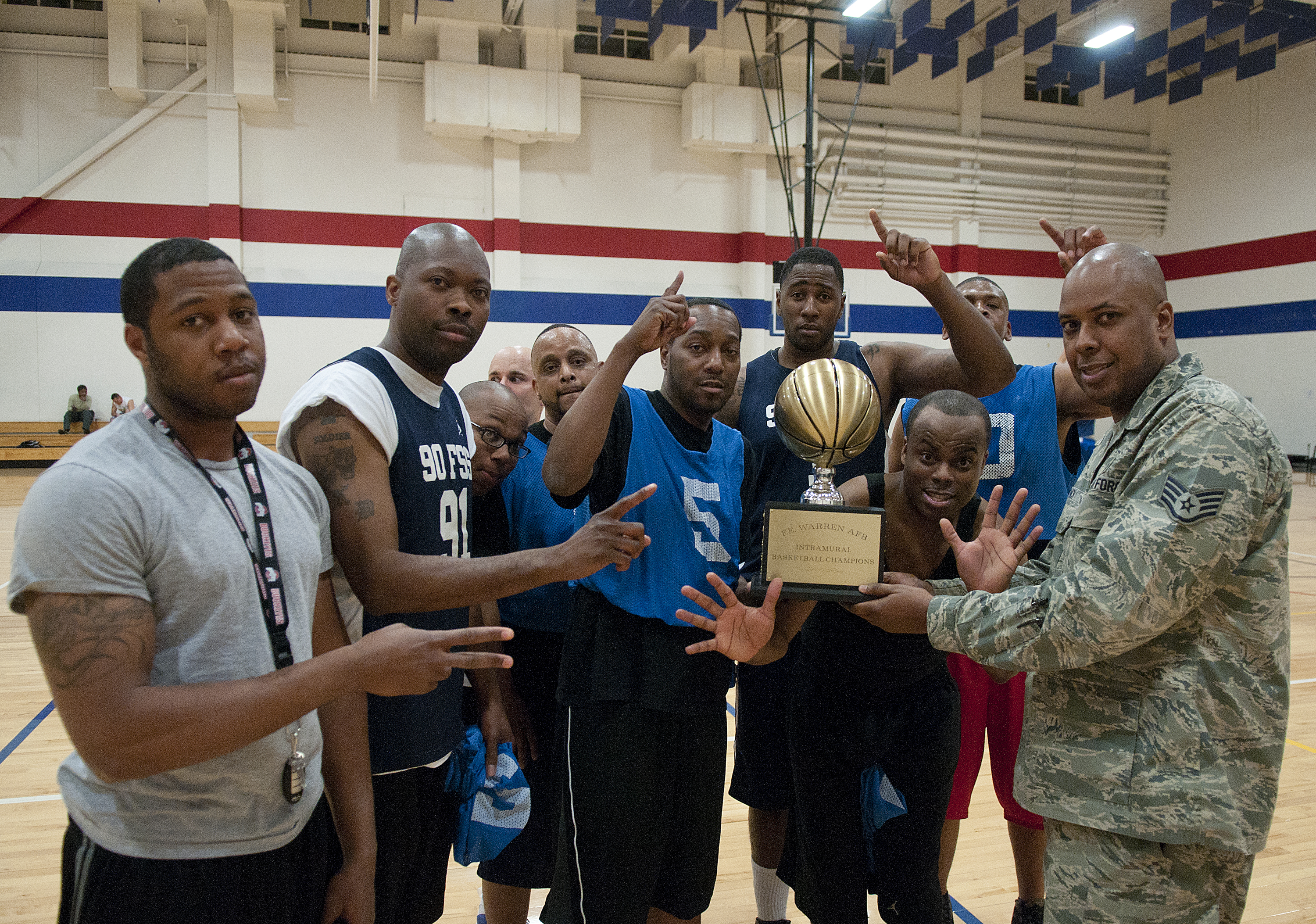 90th Force Support Squadron wins intramural basketball championship > F ...