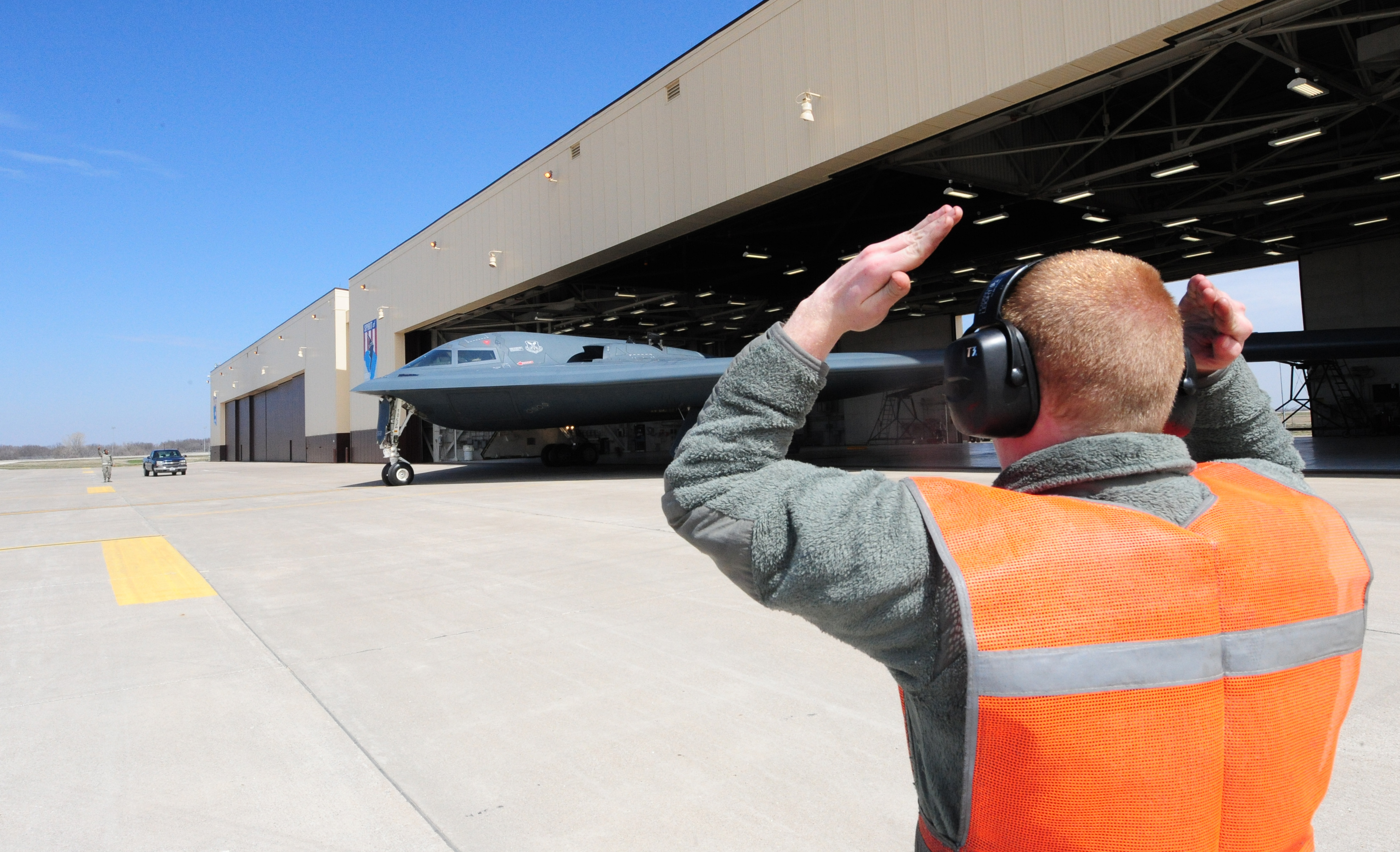 A crew chief on the job