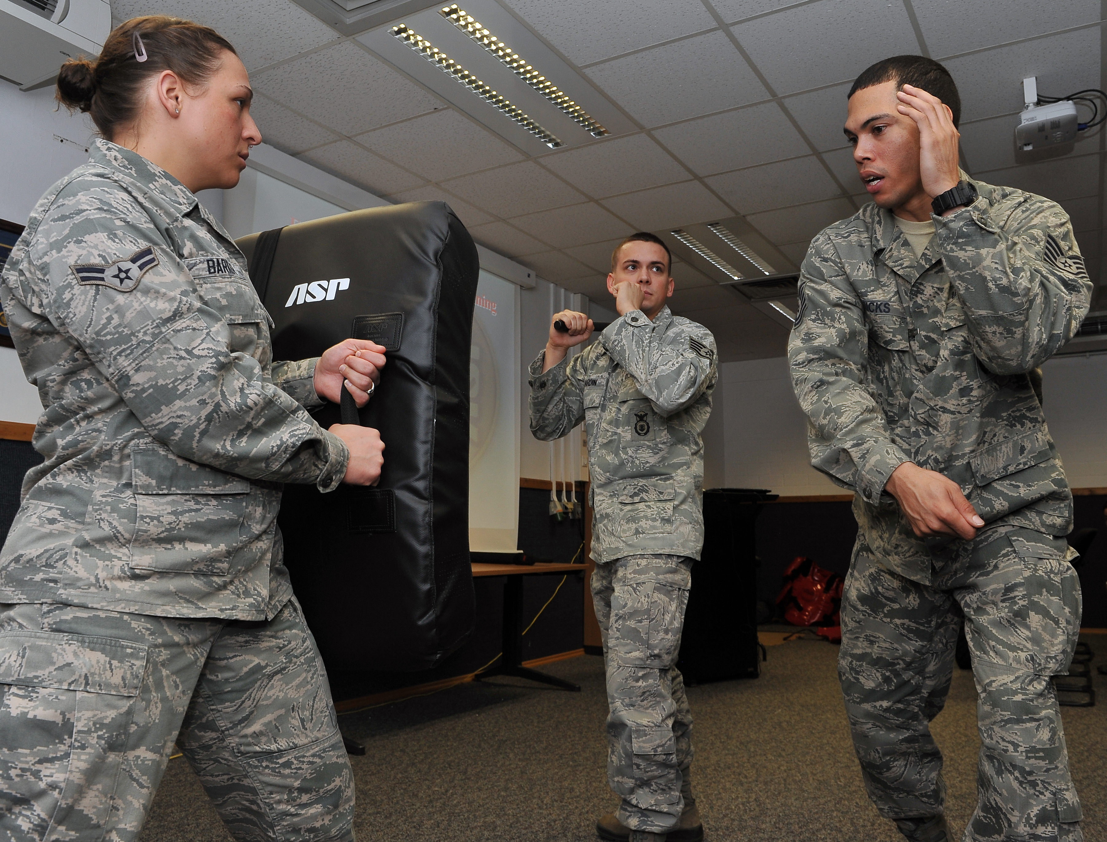 Defenders conduct non-lethal force training