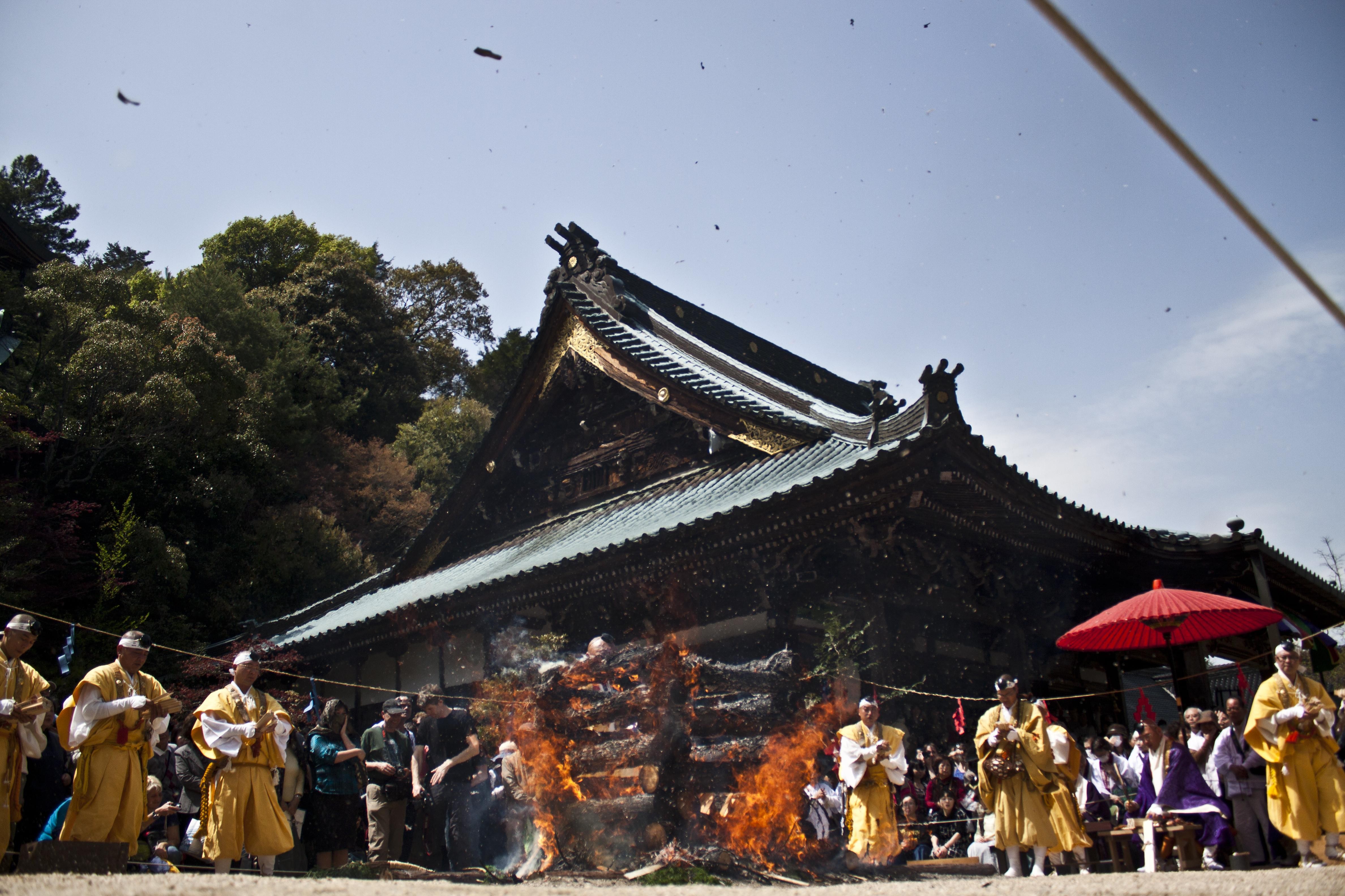 Miyajima Fire Walking ceremony brings good fortune to worshippers