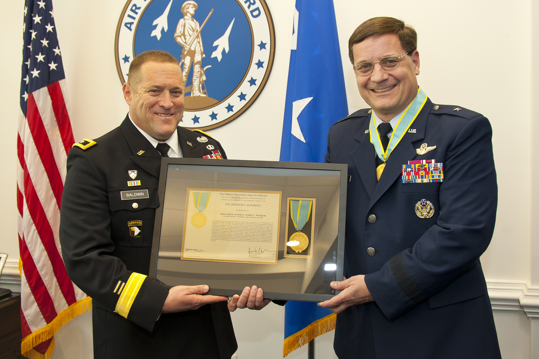 Army Major Gen. David S. Baldwin, the adjutant general of California ...