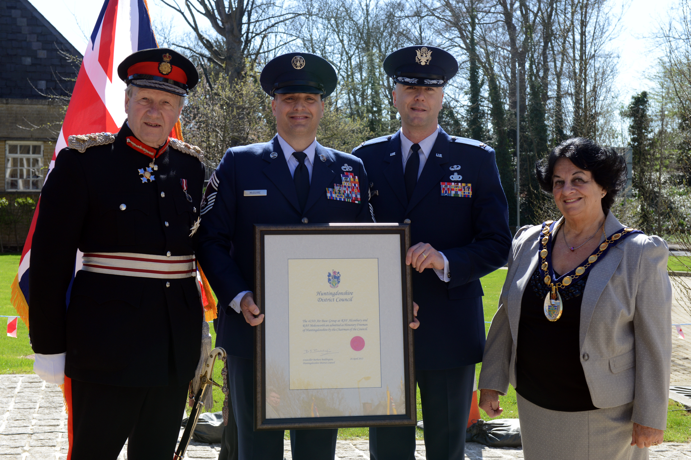423rd ABG presented with ancient honor allowing them privilege of ...