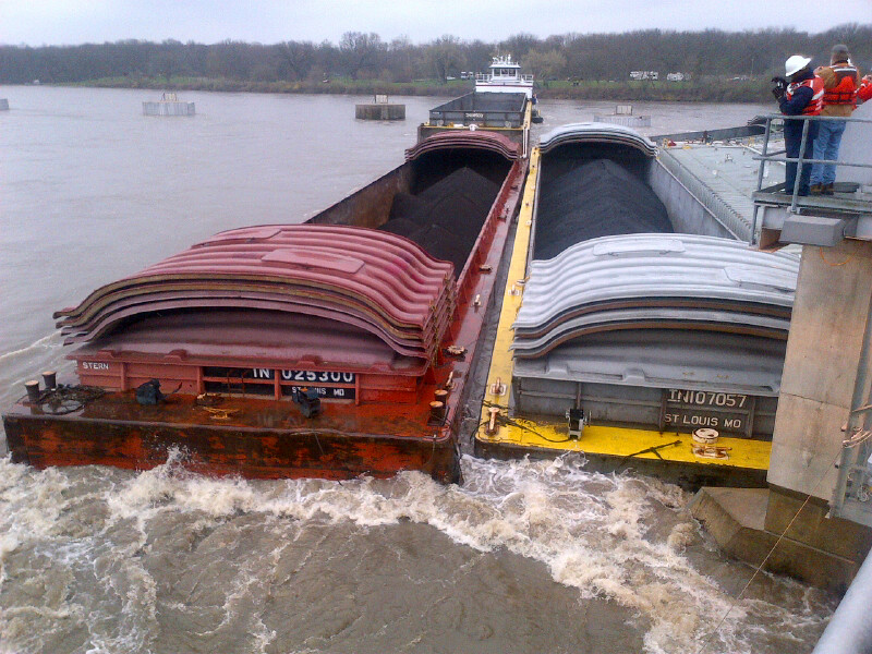 hree more barges removed during salvage operations near Marseilles Dam