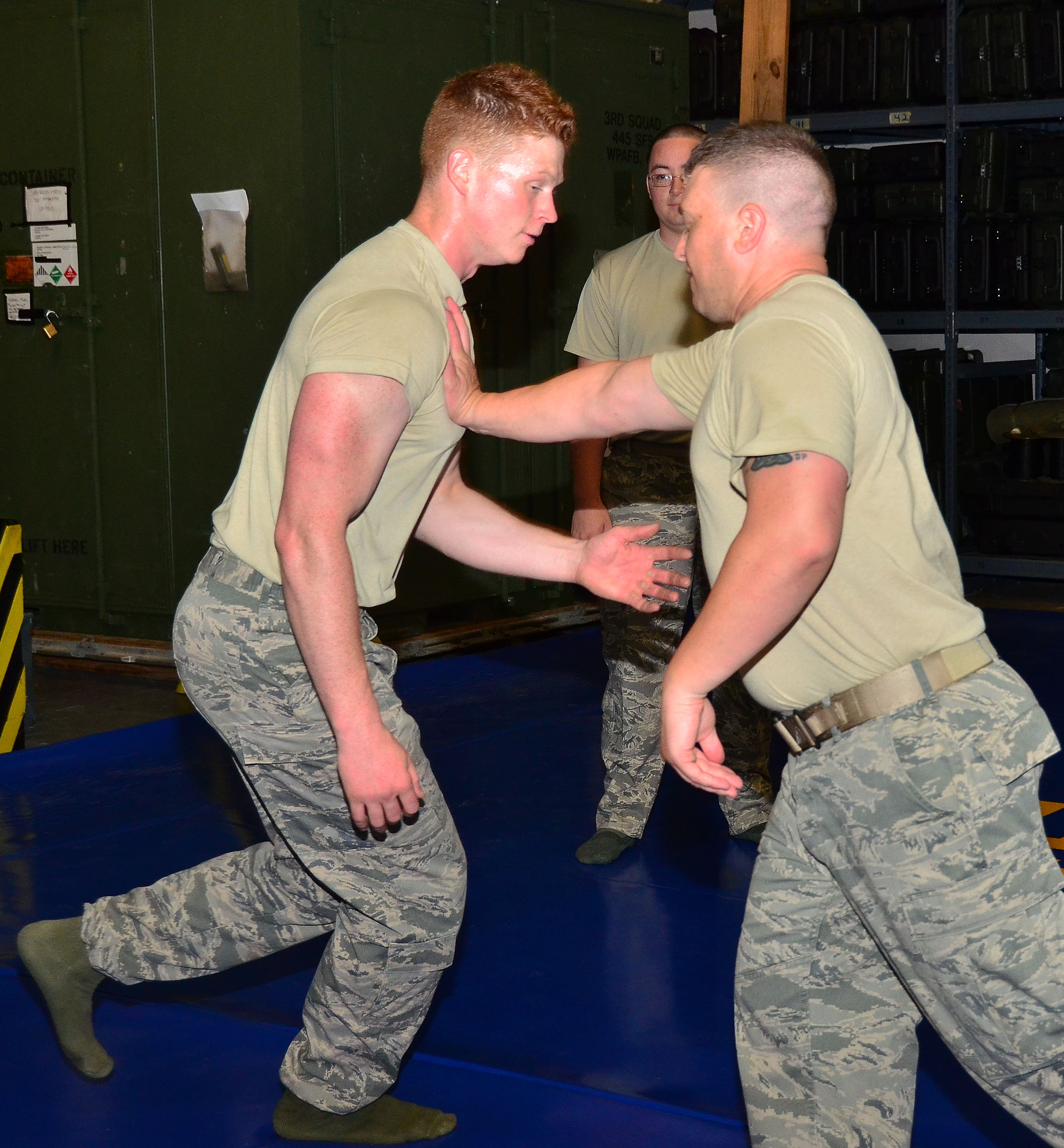 445 SFS practices combative self defense skills
