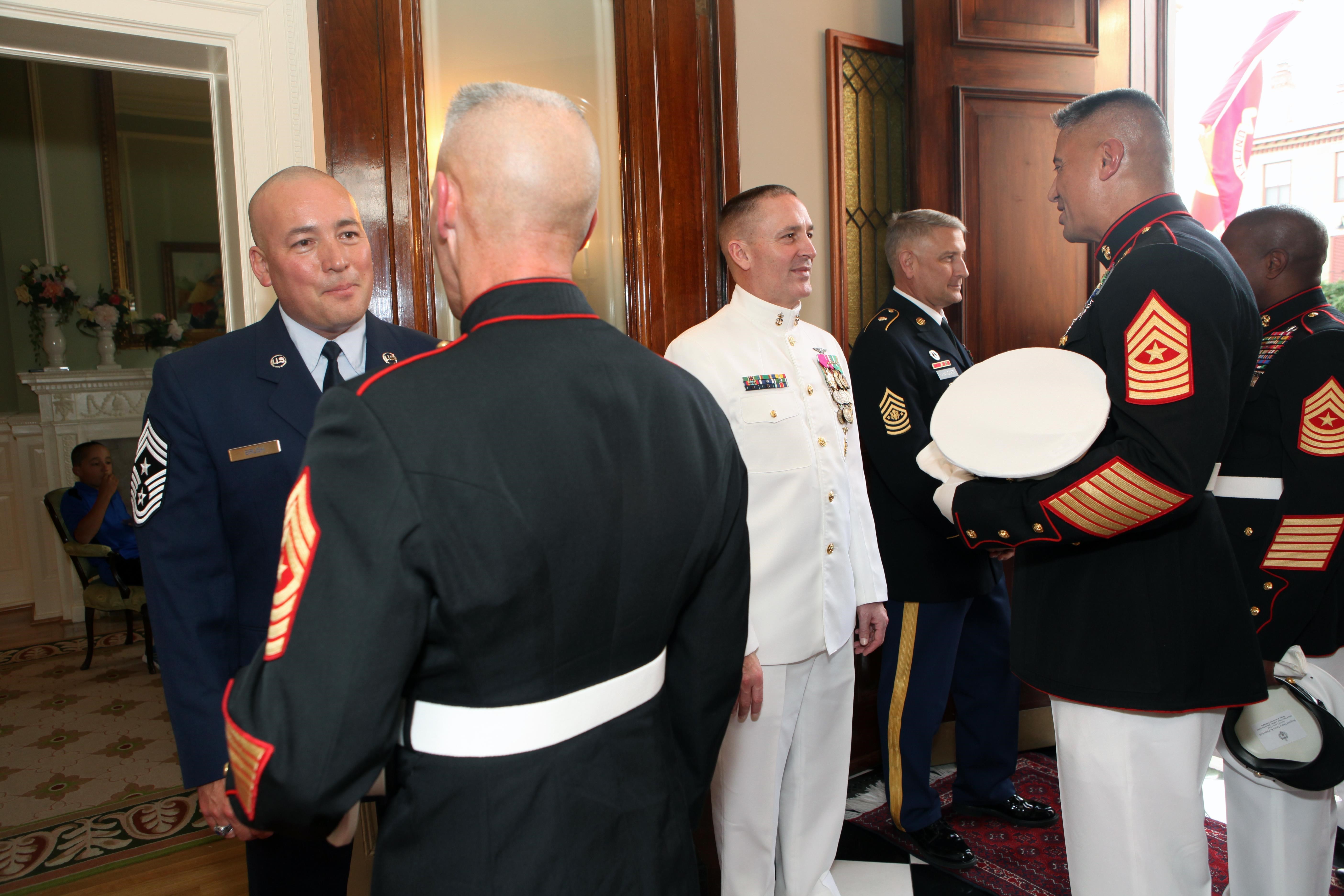 Sgt. Maj. Micheal P. Barrett, the 17th Sergeant Major of the Marine ...