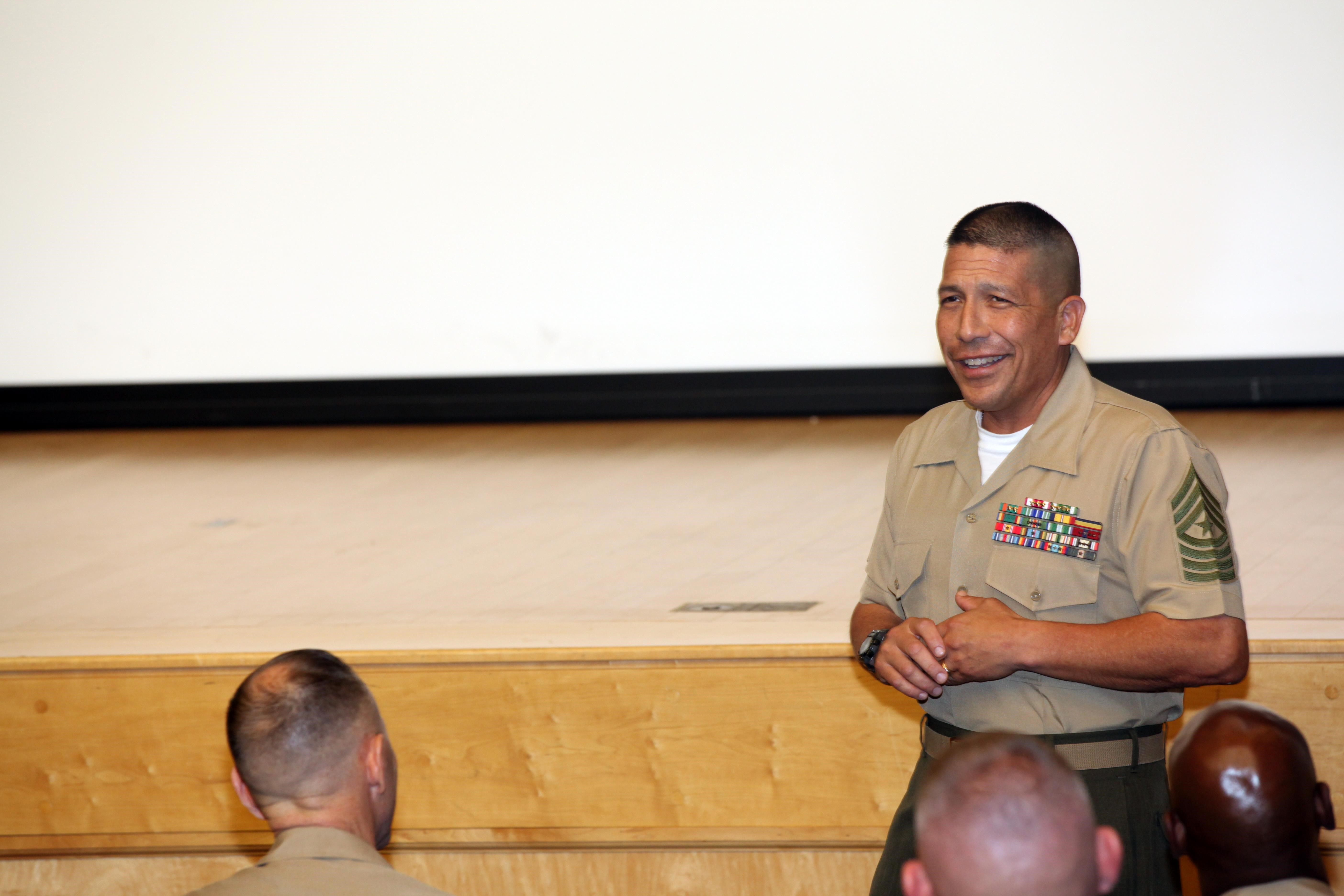Sgt. Maj. Micheal P. Barrettt, the 17th Sergeant Major of the Marine ...