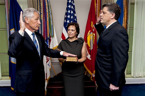 Chuck Hagel Takes Office As 24th Defense Secretary National Guard